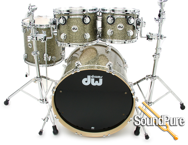 Dw 4pc Collectors Series Maple Gold Galaxy Maple Drum Set
