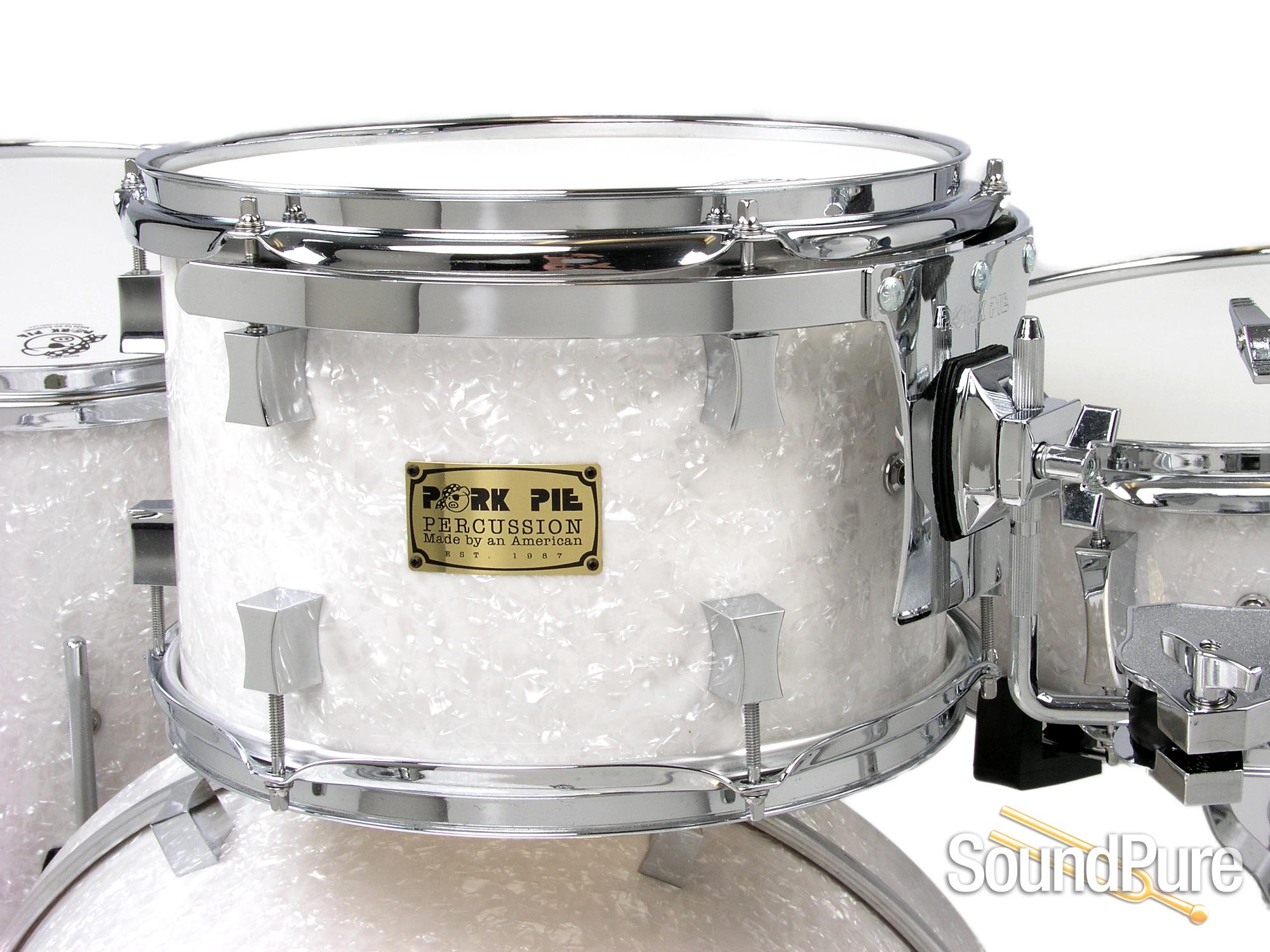 Pork Pie 4pc White Marine Pearl Maple Drum Set