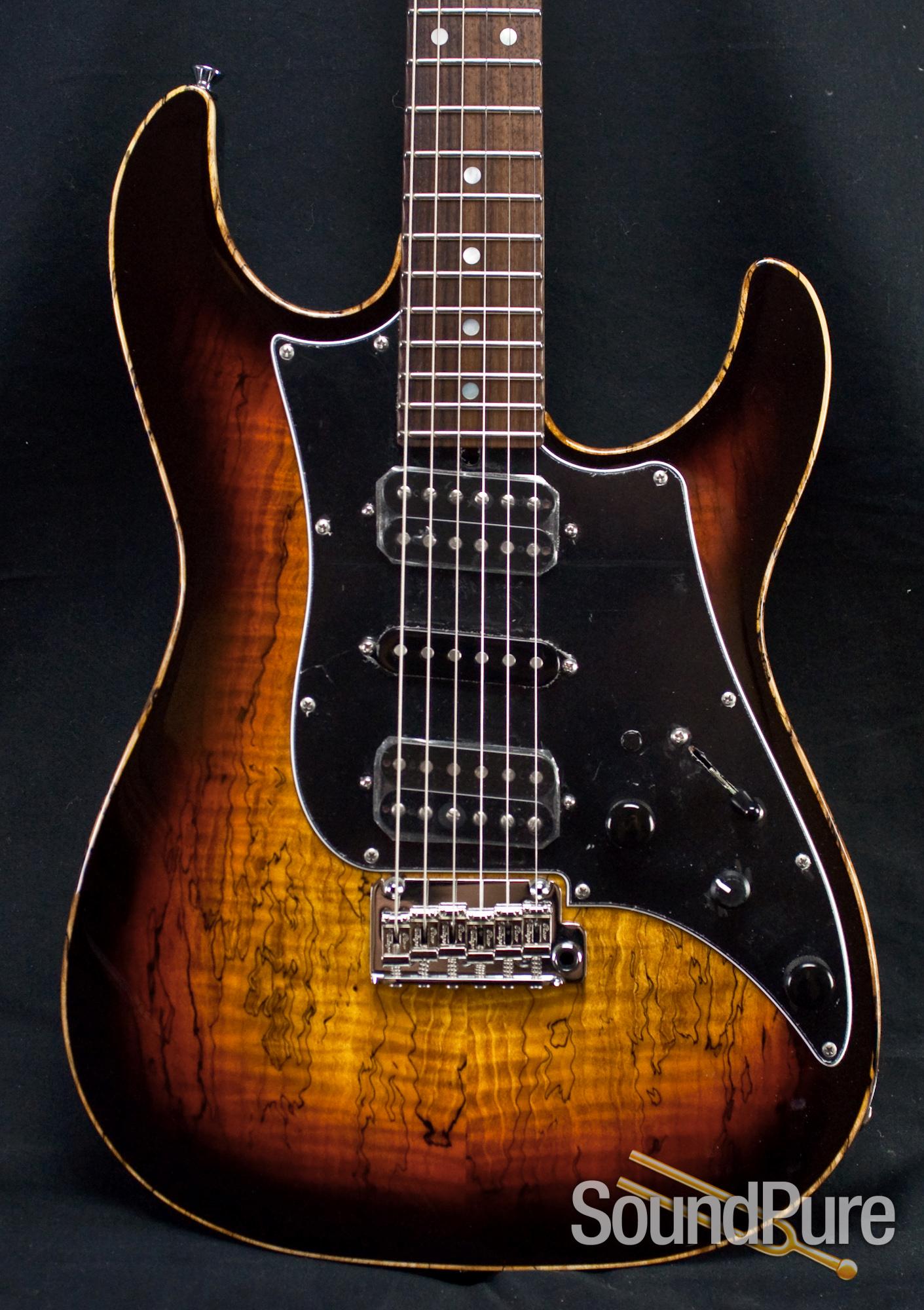 Transparent black burst finish on a spalted maple top? Requesting help ...