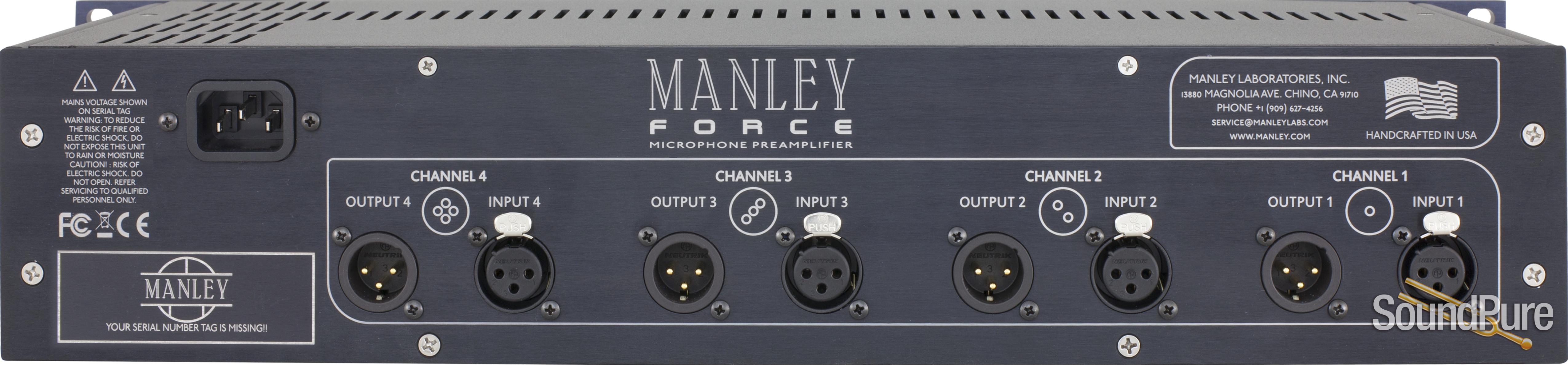 Manley Force 4-Channel Tube Preamp | Soundpure.com