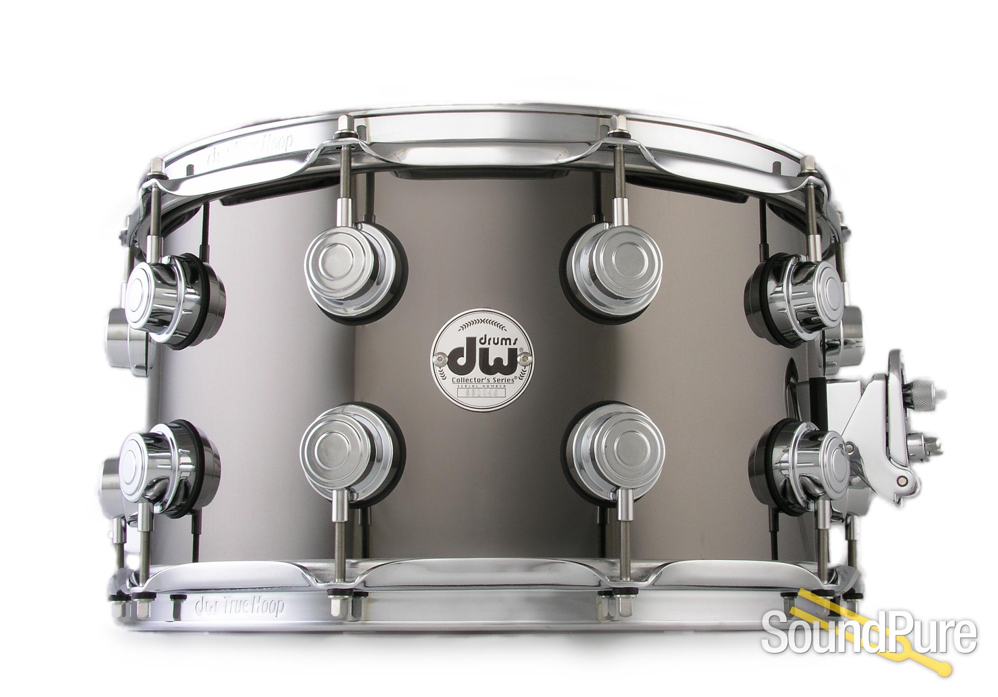 DW 8x14 Collectors Black Nickel Over Brass Snare Drum