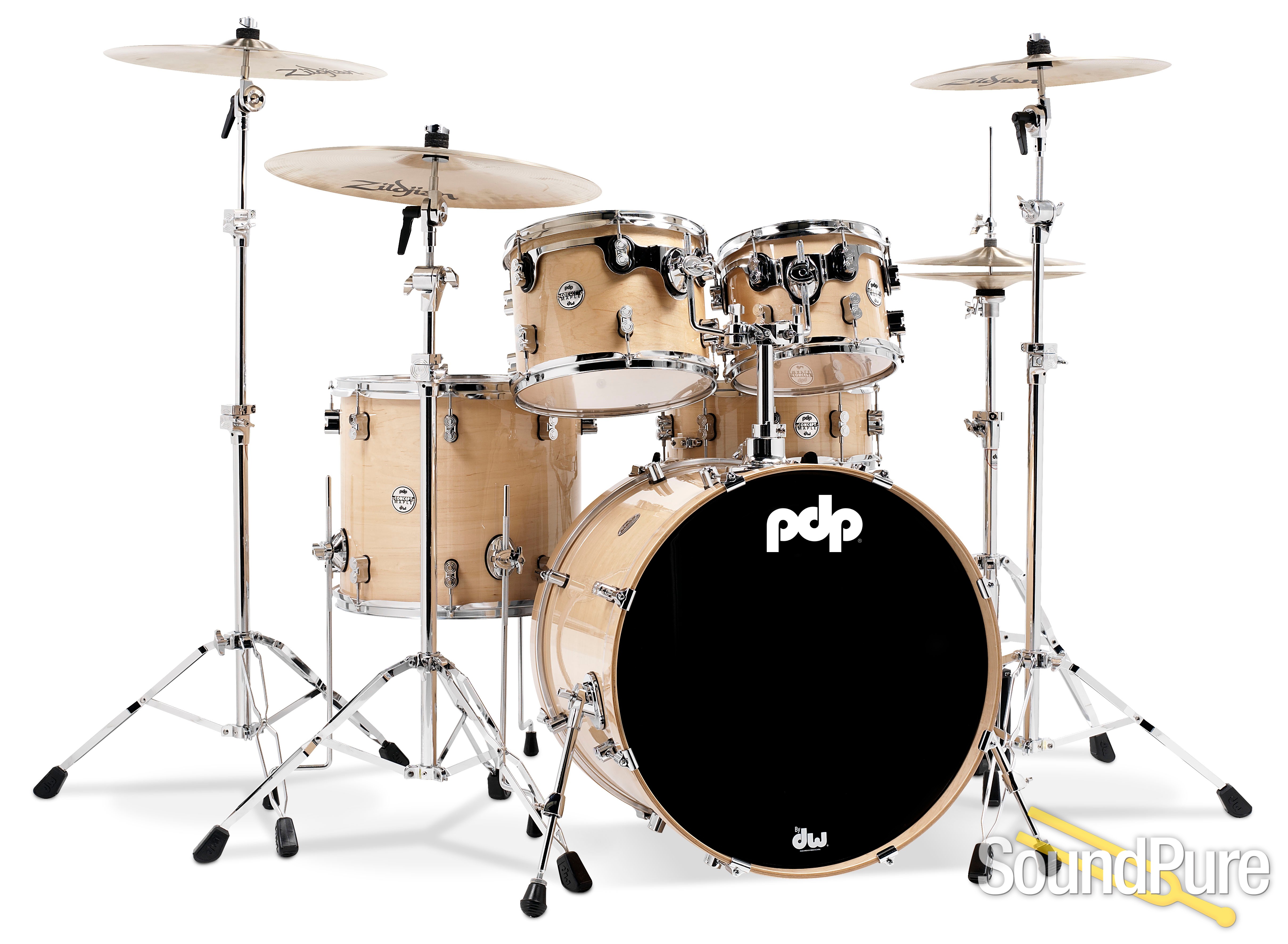 Pdp 5pc Concept Maple Drum Set By Dw Natural