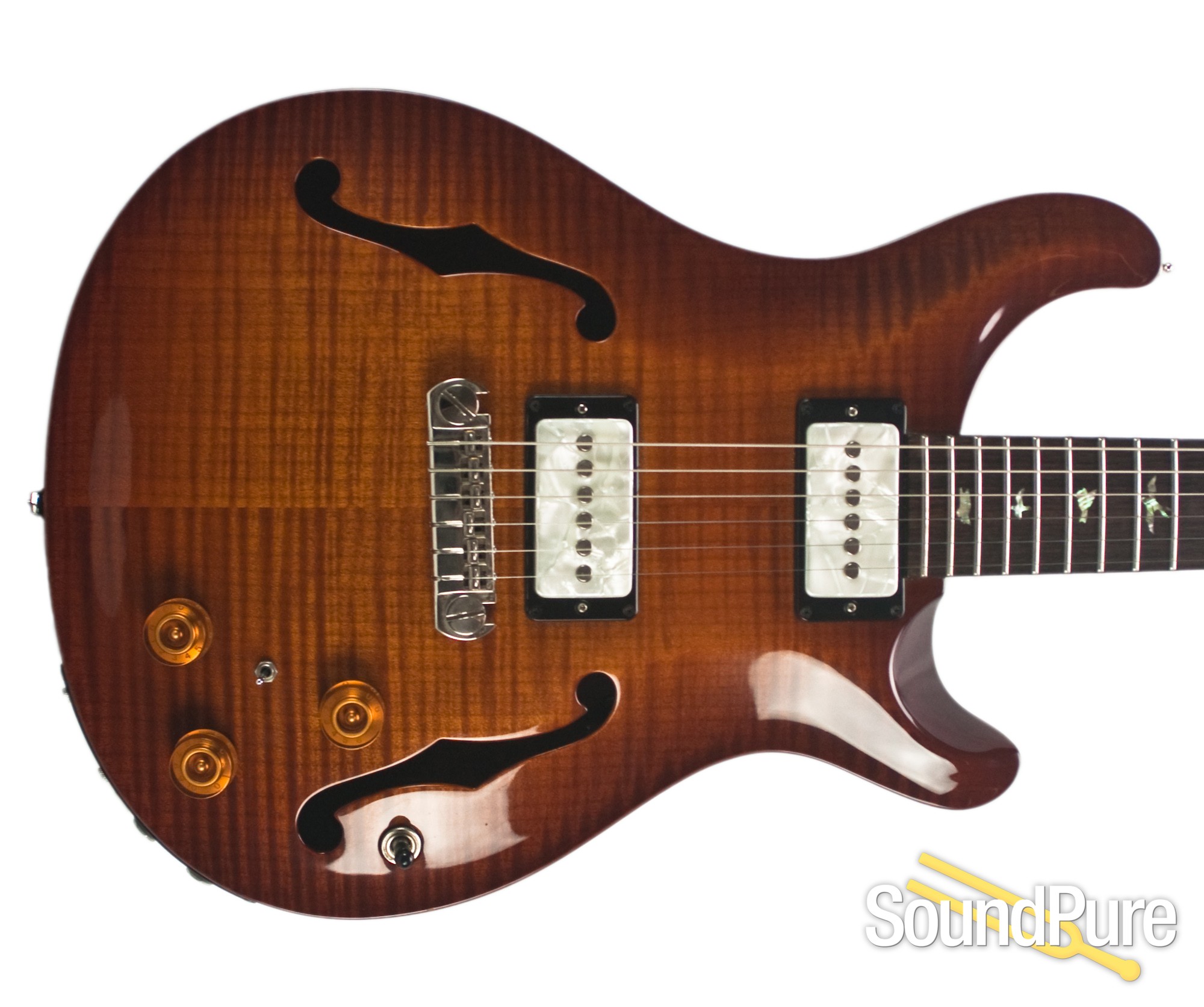 PRS McCarty Hollowbody I Black Gold HD P90s #6113648 - Used