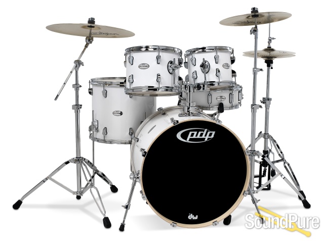 Pdp Mainstage 5 Piece Drum Set With Cymbals White