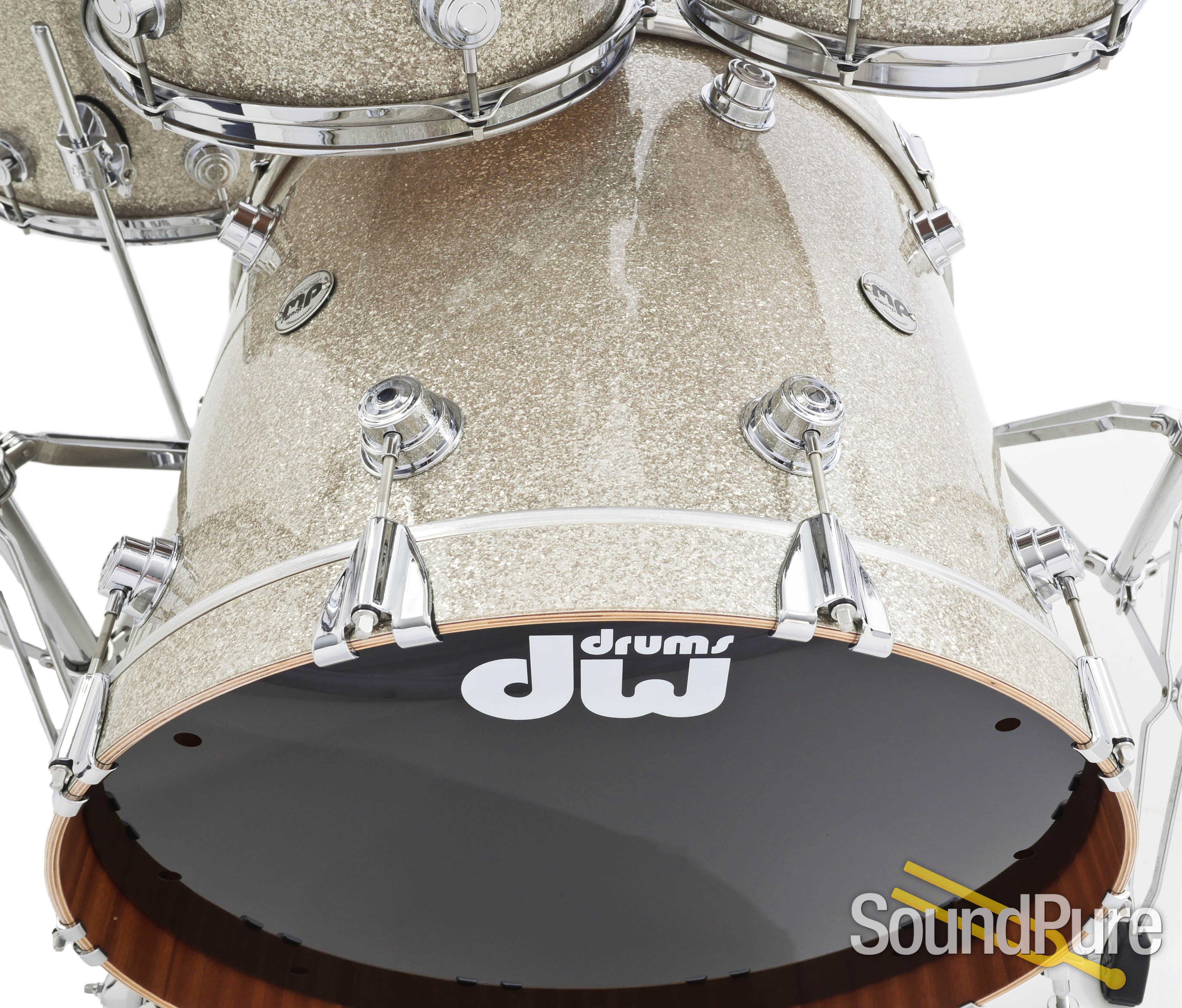 Dw 4pc Collectors Series Mahogany Drum Set Broken Glass