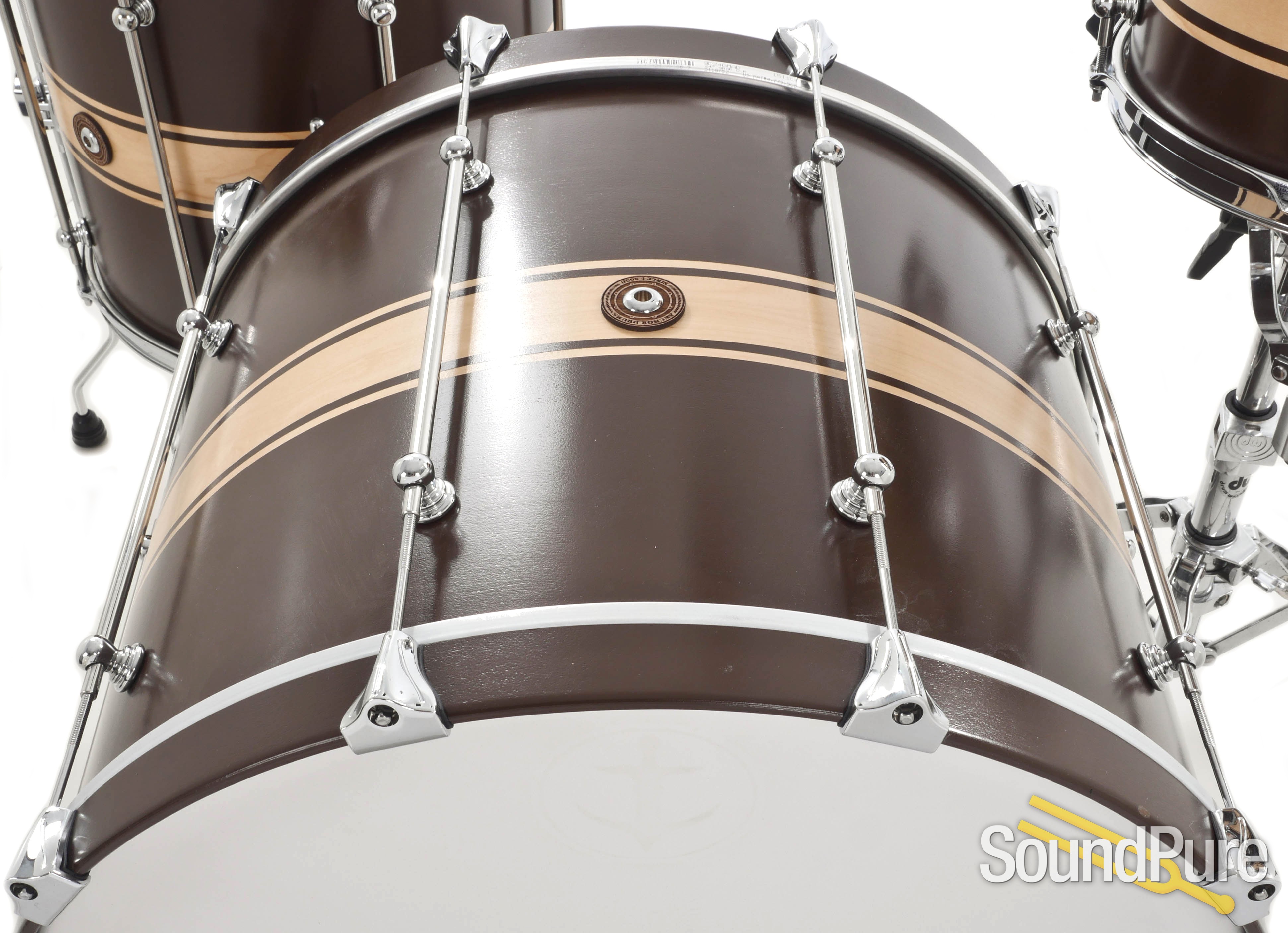 Anchor Drums 3pc Galleon Maple Drum Set-Classic Stripe