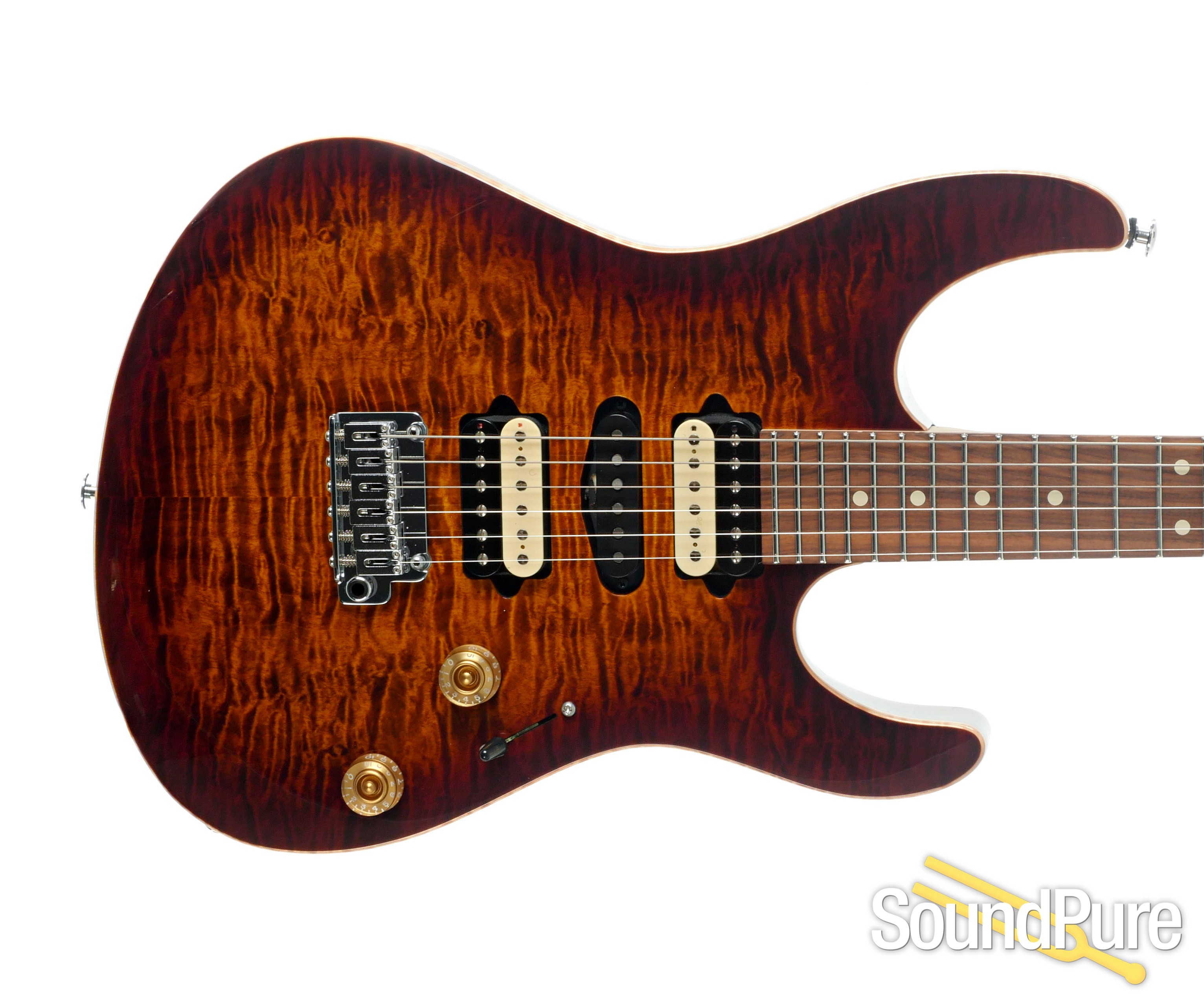Suhr Modern Plus Curly Bengal Burst Electric Guitar #JS4F1H