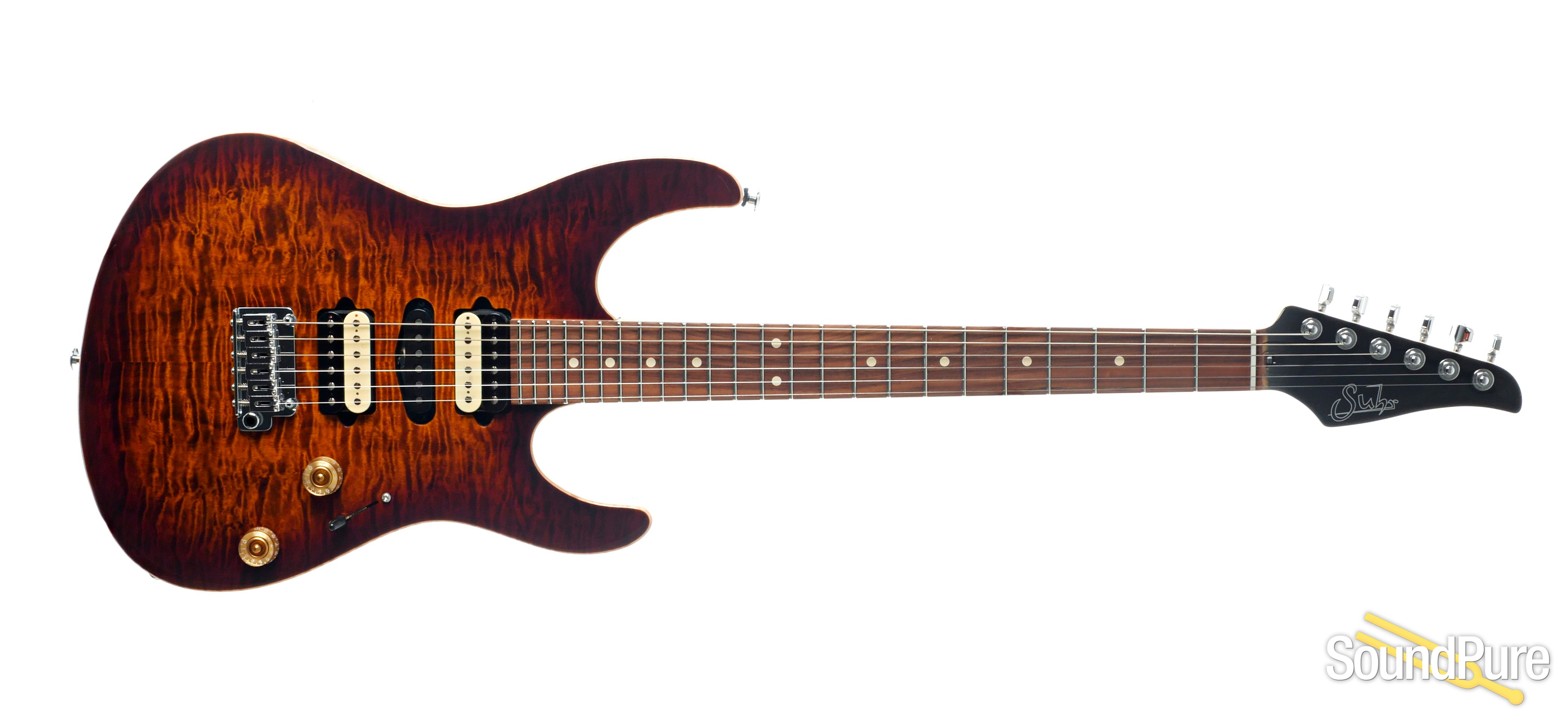 Suhr Modern Plus Curly Bengal Burst Electric Guitar #JS4F1H