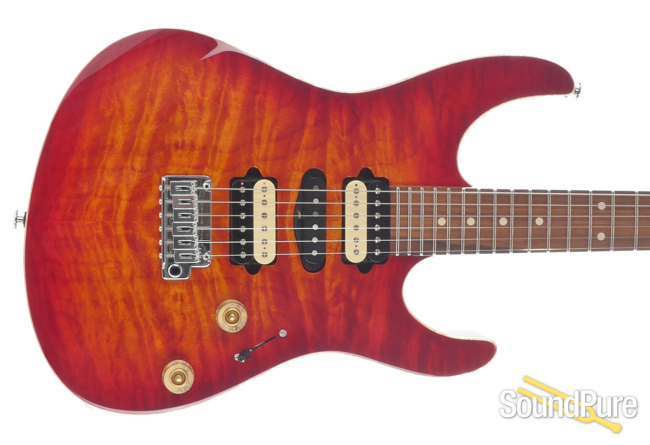 Suhr LTD Modern Plus Curly Fireburst Electric Guitar #JS9W6R