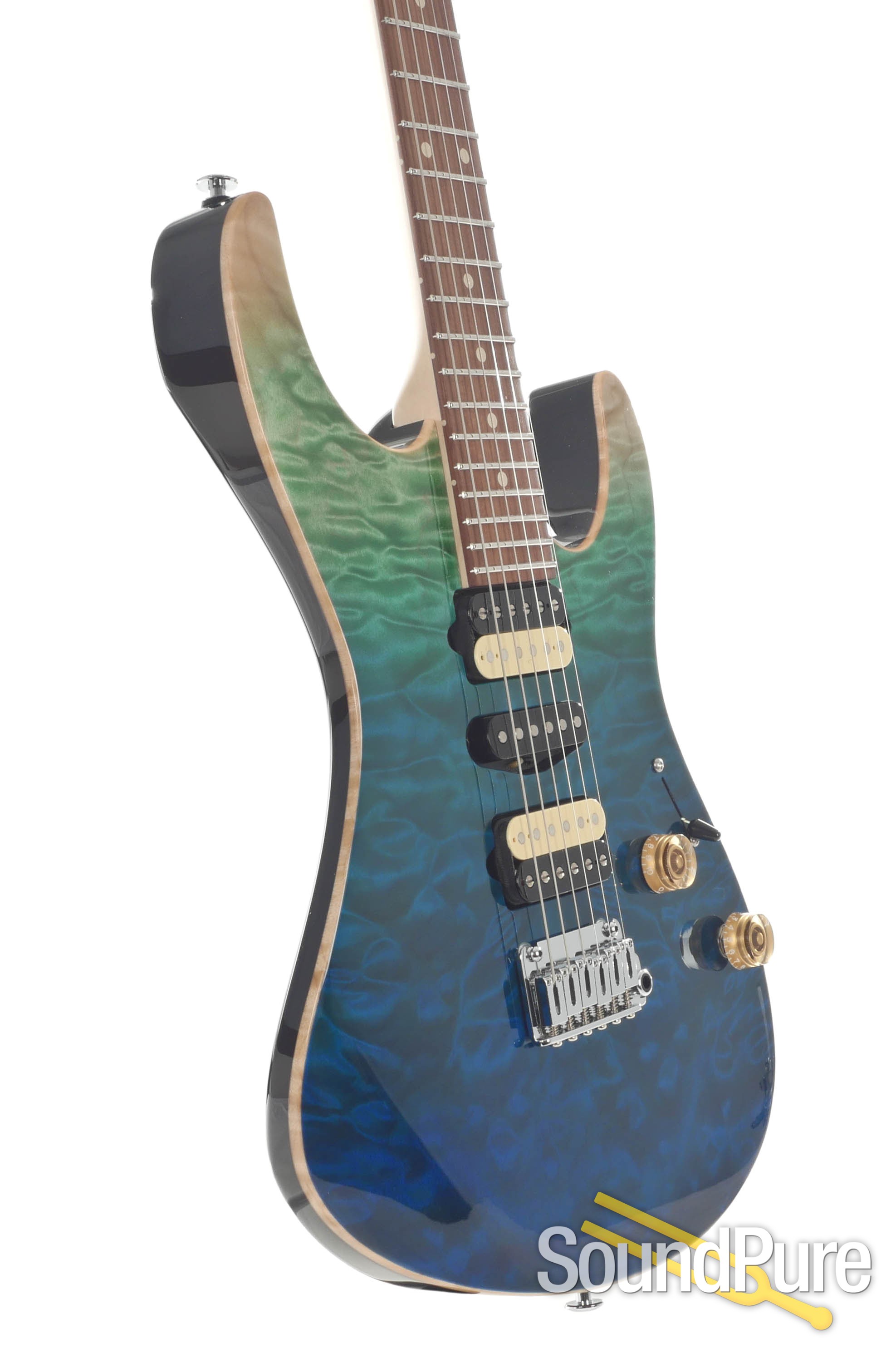 Suhr LTD Modern Plus Curly Aqua Blue Gradient #JS7F1G