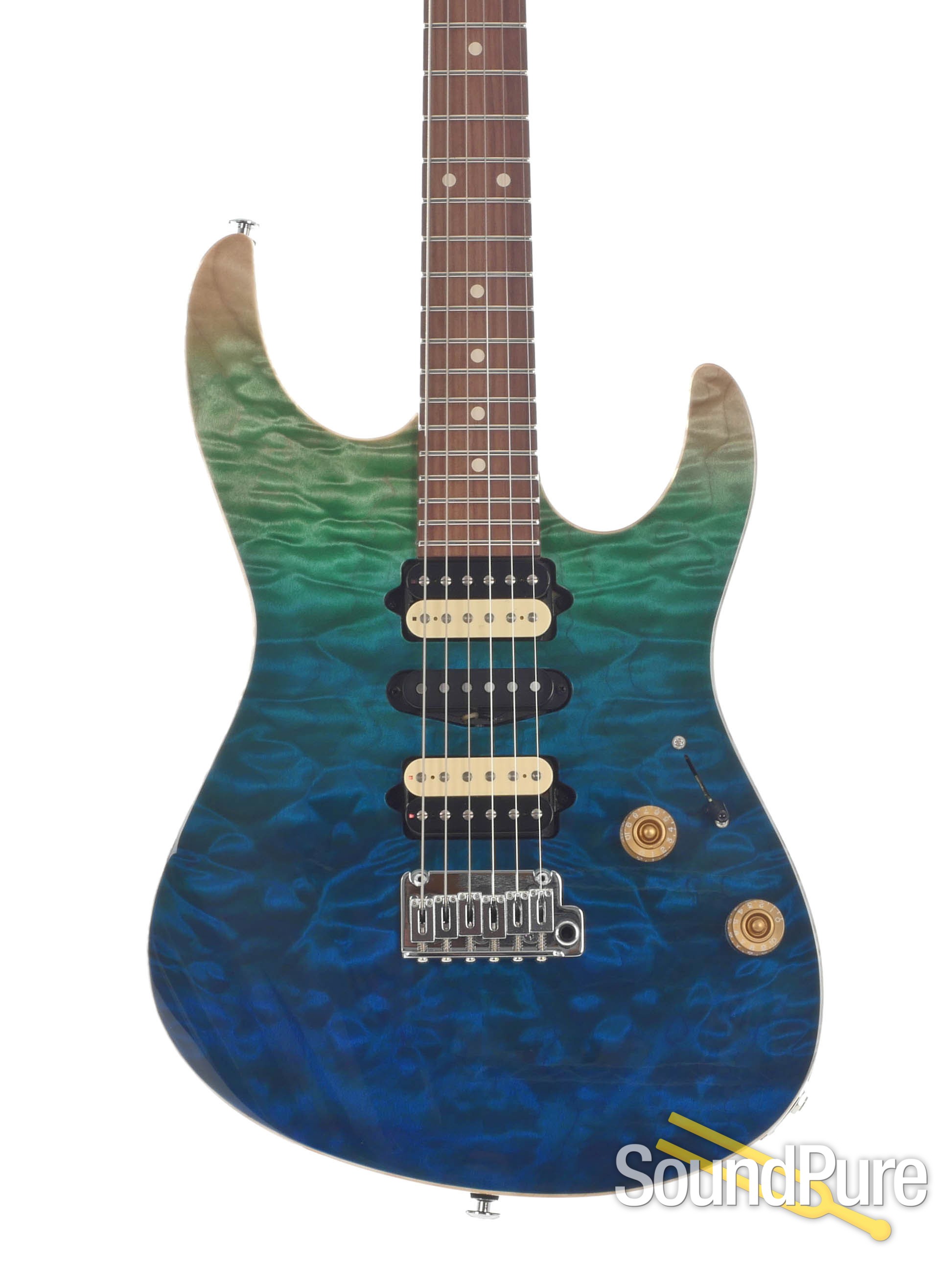 Suhr LTD Modern Plus Curly Aqua Blue Gradient #JS7F1G
