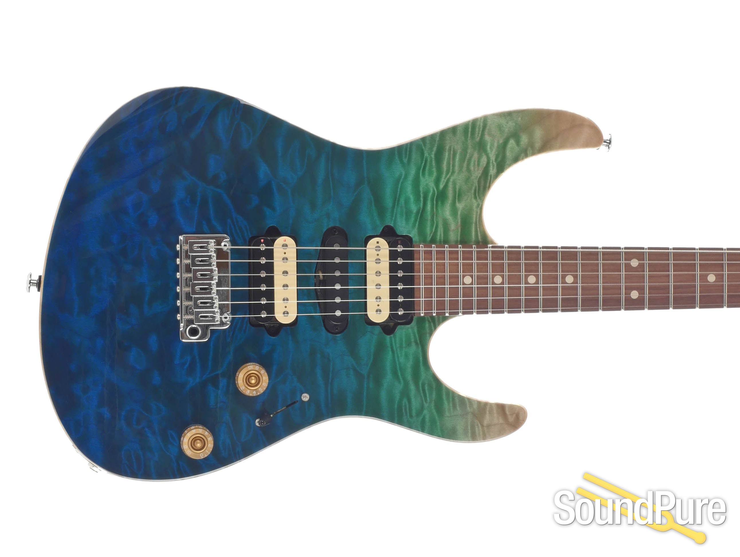Suhr LTD Modern Plus Curly Aqua Blue Gradient #JS7F1G