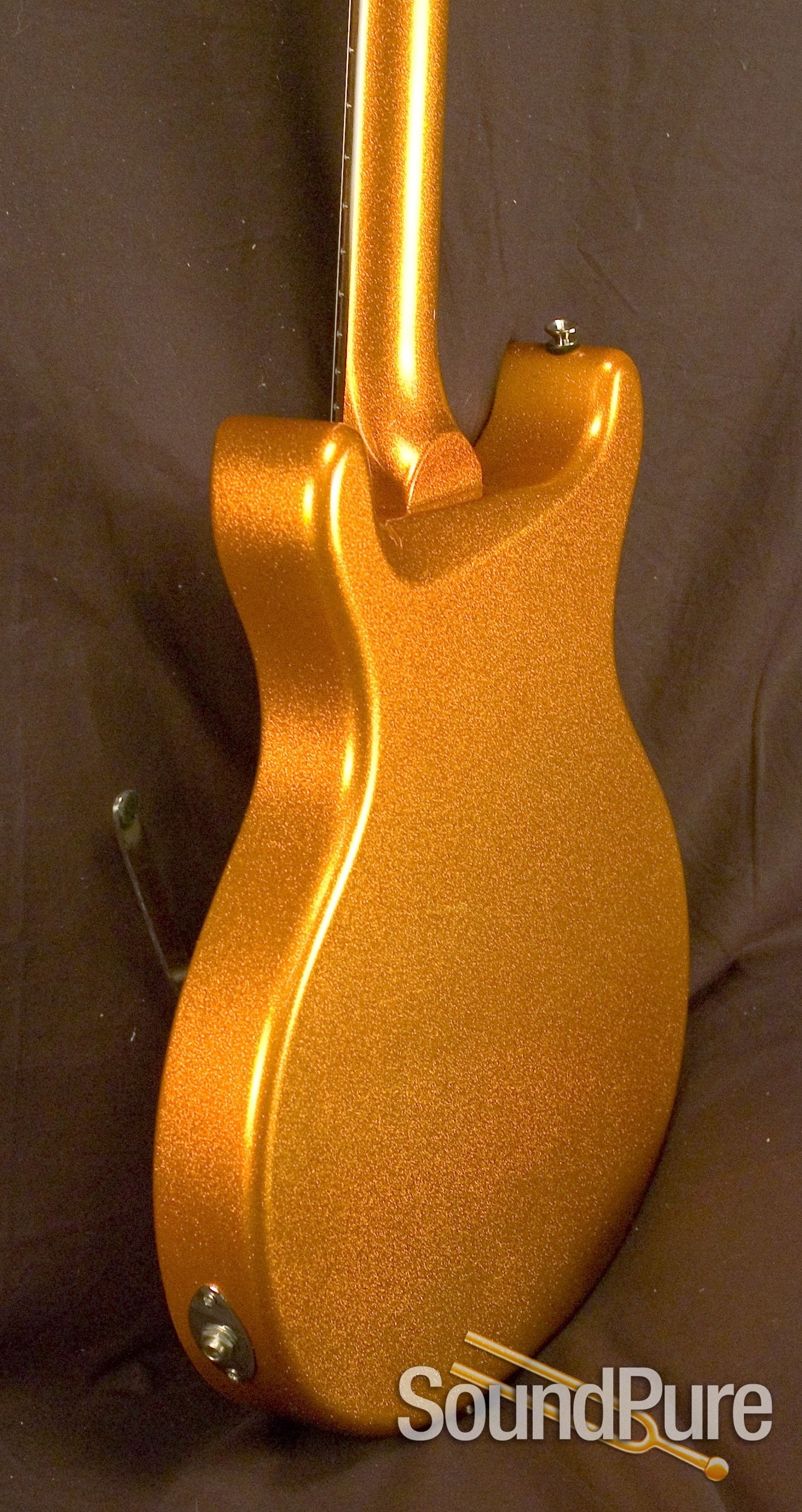 Gadow Custom Setneck Orange Sparkle Semi-Hollow Guitar