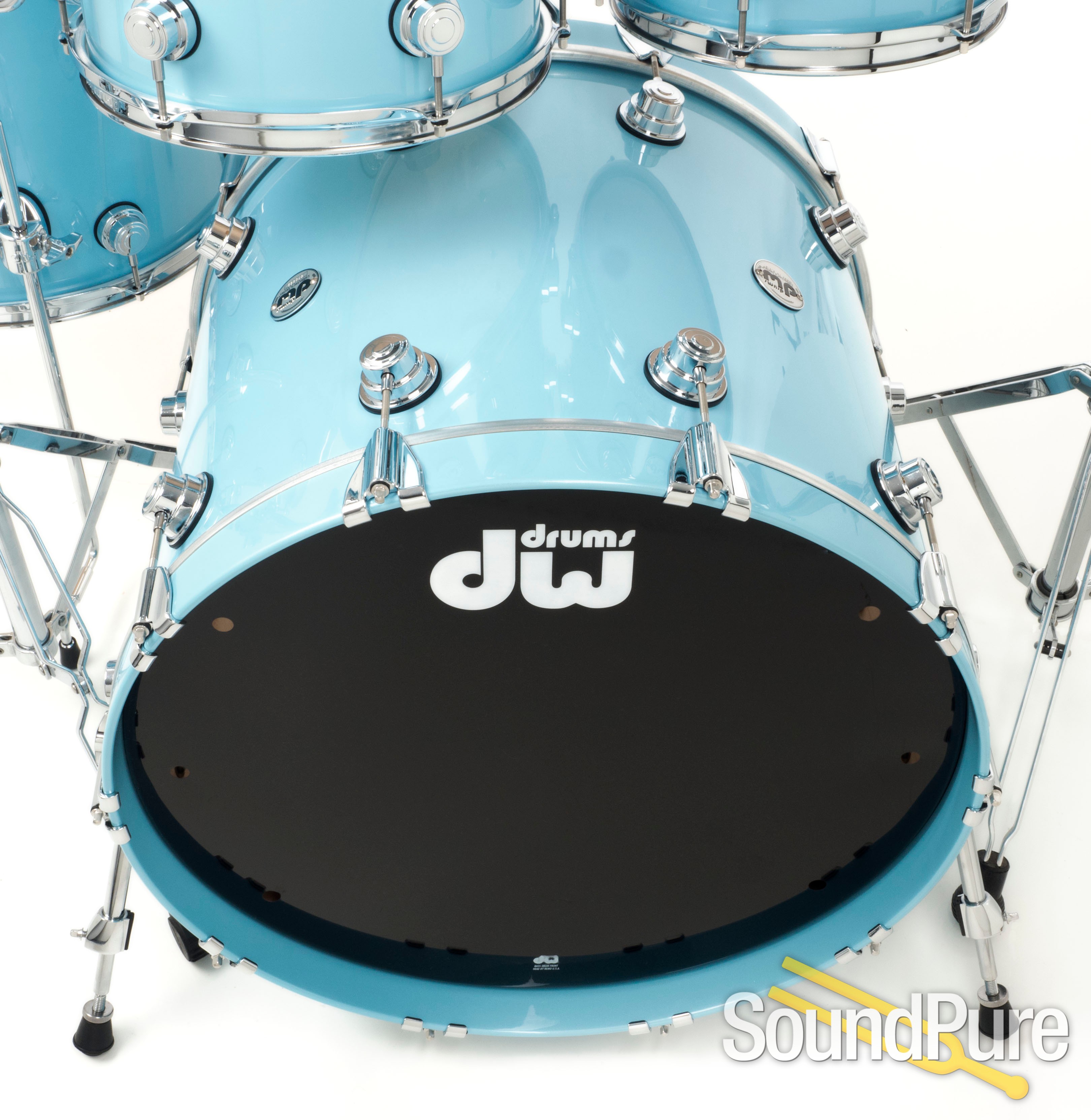 Dw 4pc Collectors Series Maple Drum Set Tiffany Blue