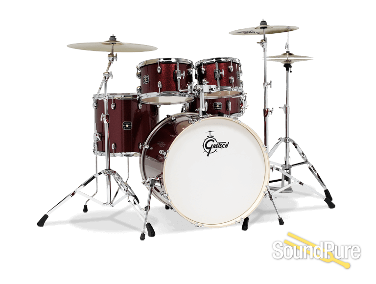 Gretsch Energy 5pc Drum Set W/ Hardware & Cymbals-Red