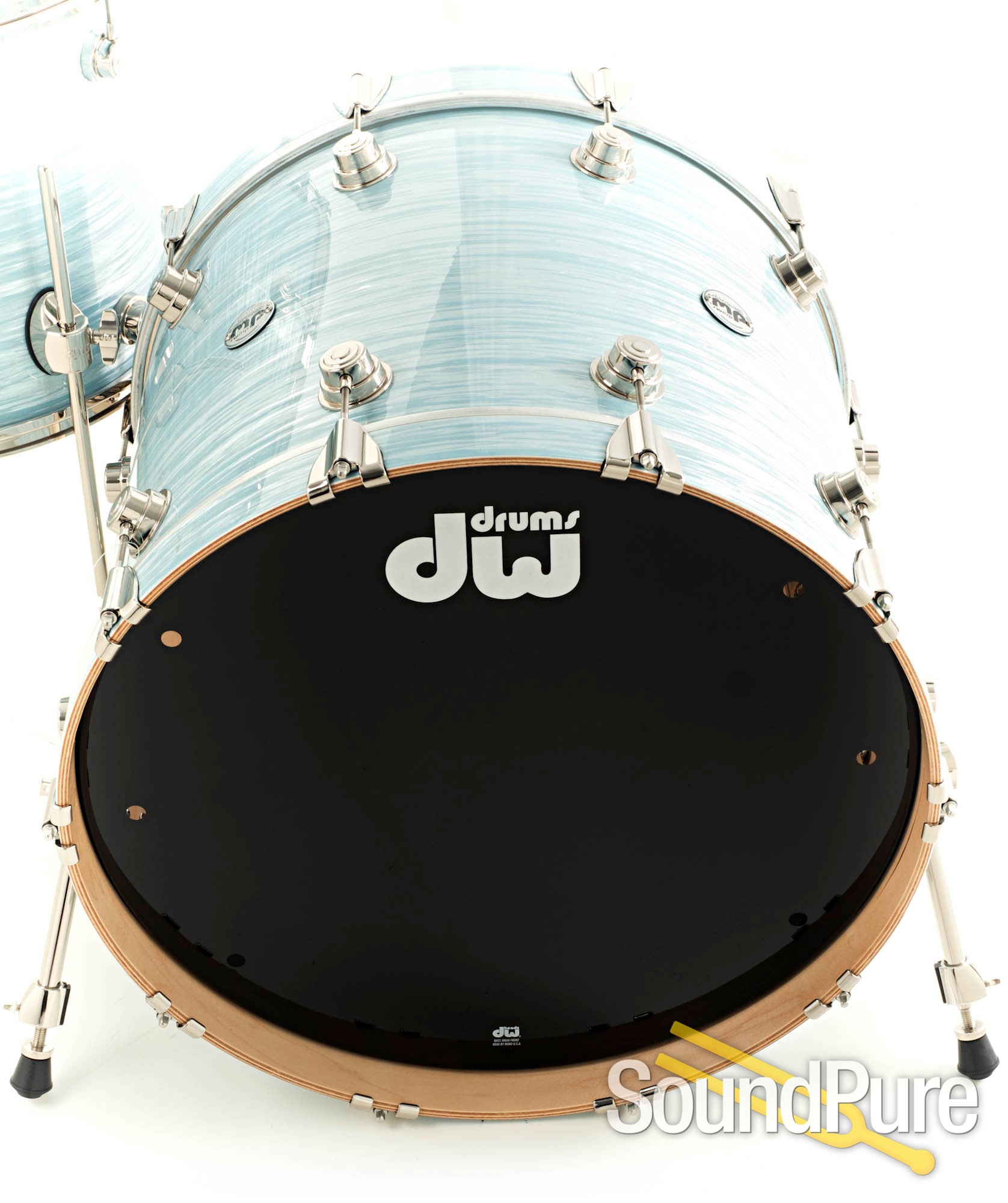 Dw 3pc Collectors Series Maple Drum Set Pale Blue Oyster