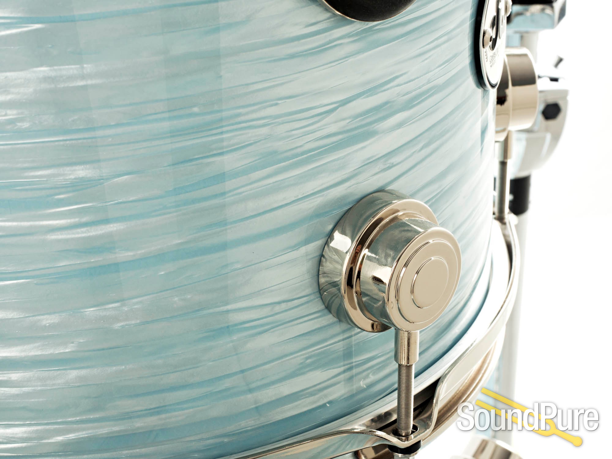 Dw 3pc Collectors Series Maple Drum Set Pale Blue Oyster