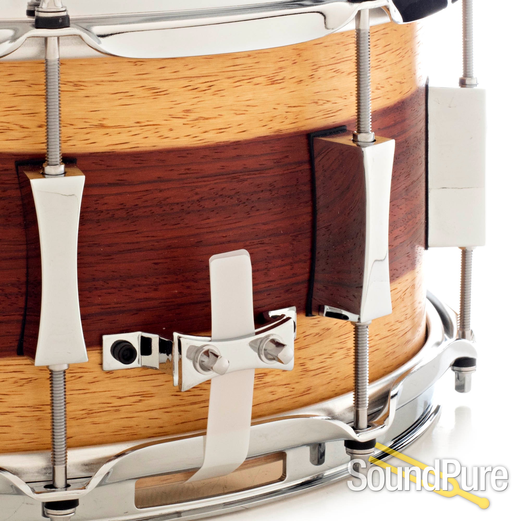Pork Pie 6.5x14 Maple/Ash Snare Drum Padauk Sap Veneer
