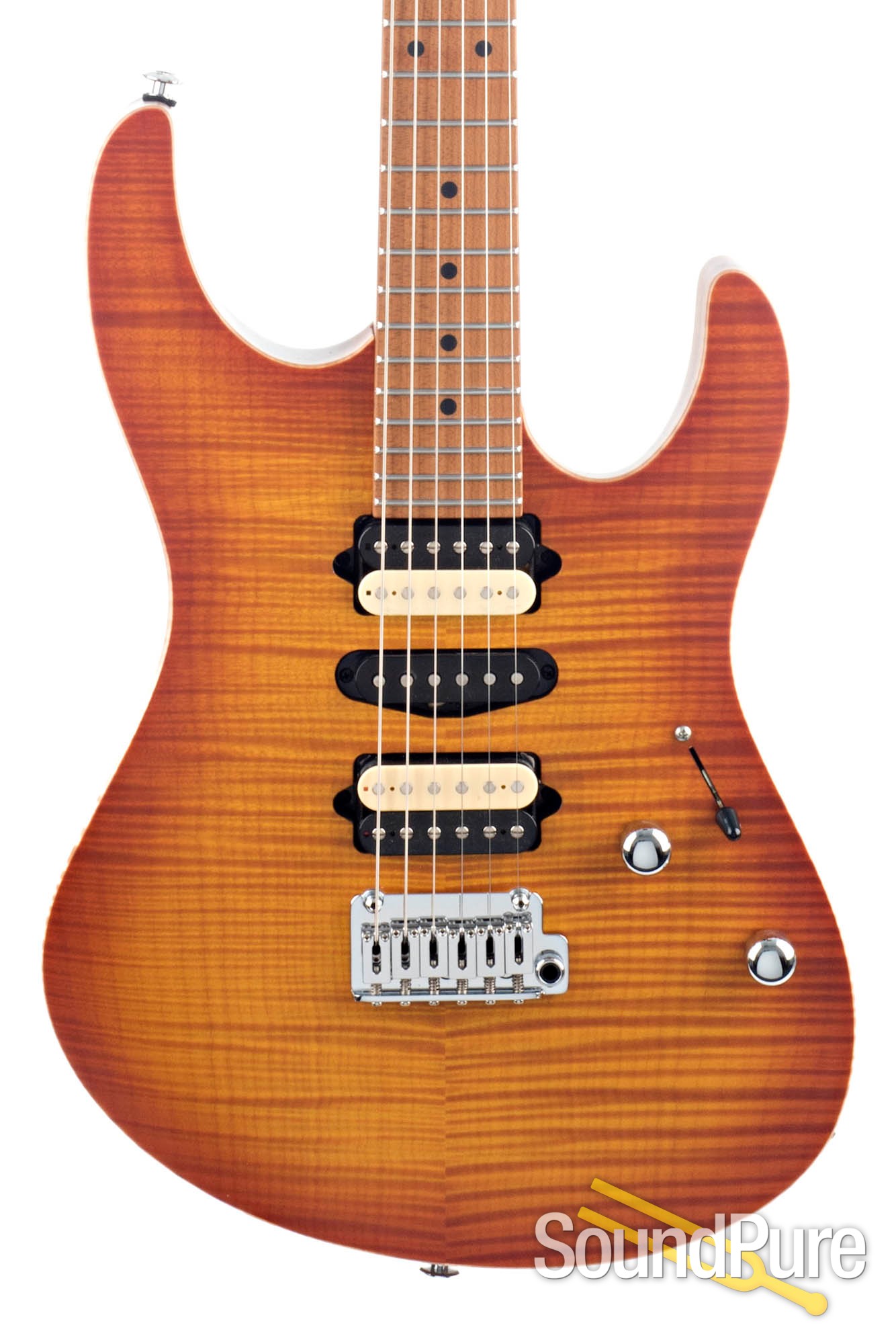 Suhr Modern Satin Flame Honey Burst Electric Guitar #JS5L4K