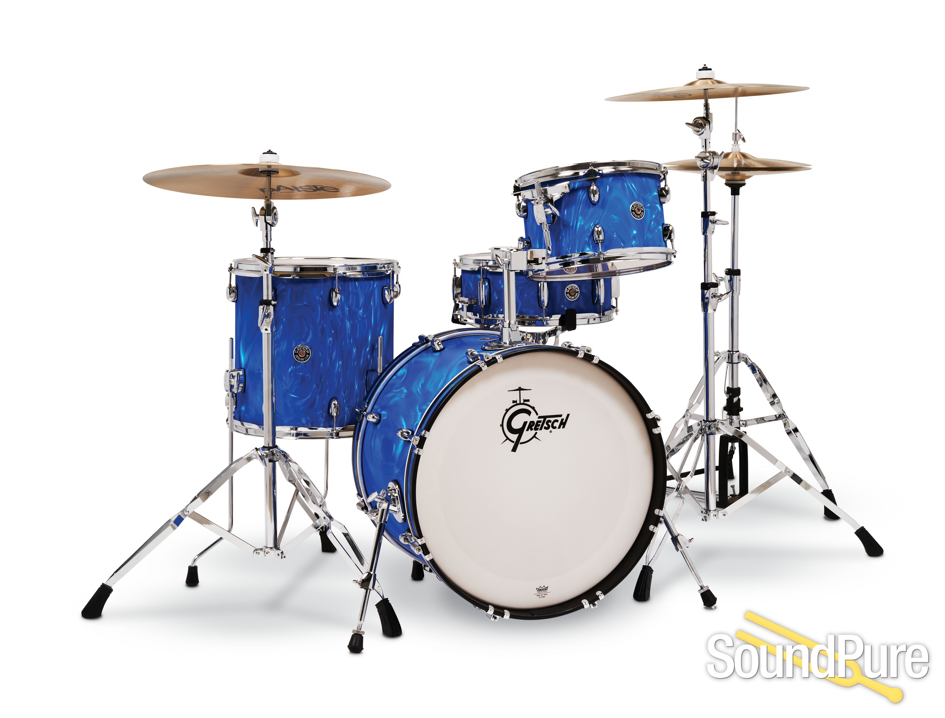Gretsch 3pc Catalina Club Classic Drum Set Blue Satin Flame