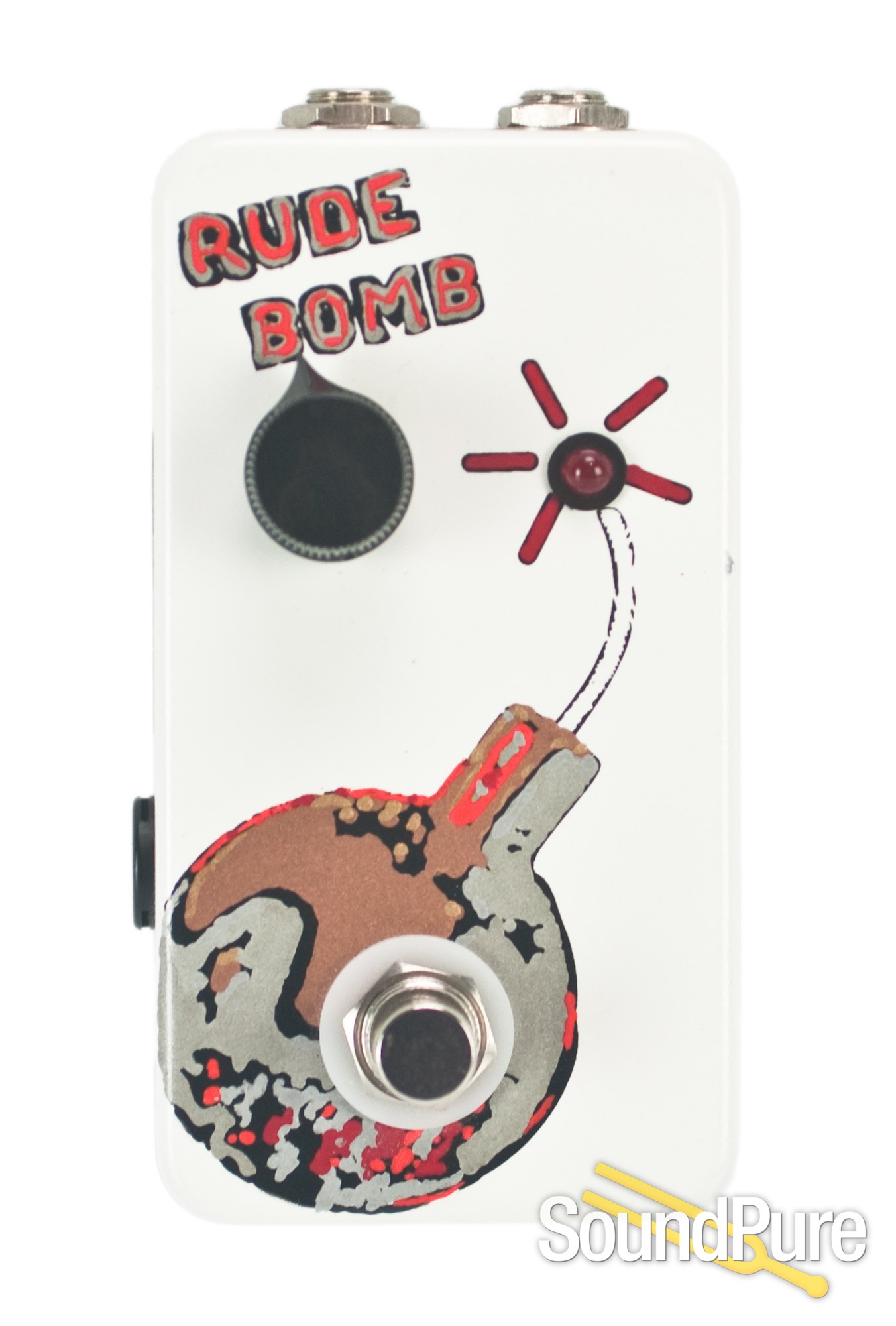 Flickinger Rude Bomb Boost Pedal - White | Soundpure.com