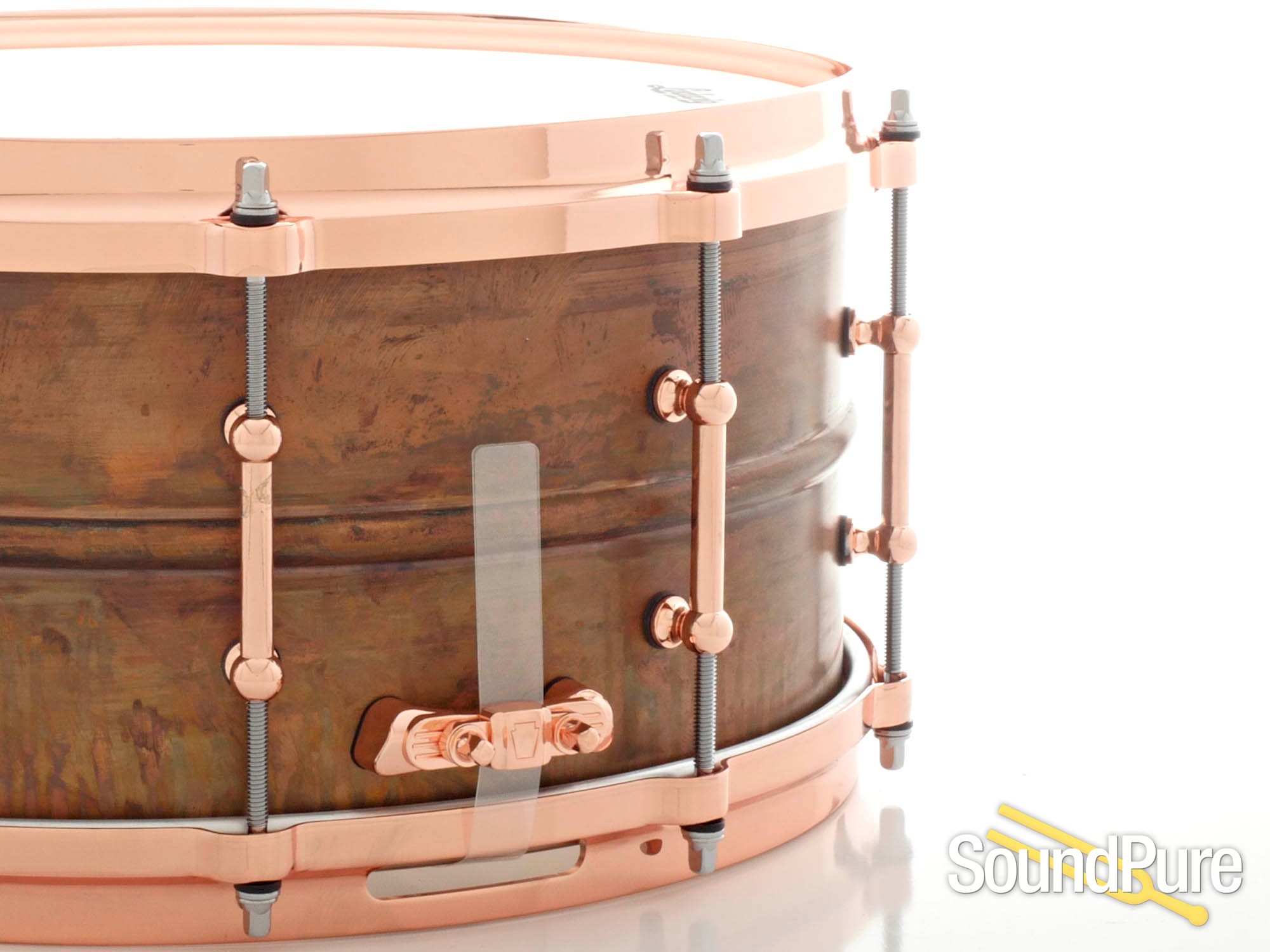 Ludwig 6.5X14 Smooth Copper Snare Drum-Tube Lugs LC663TC