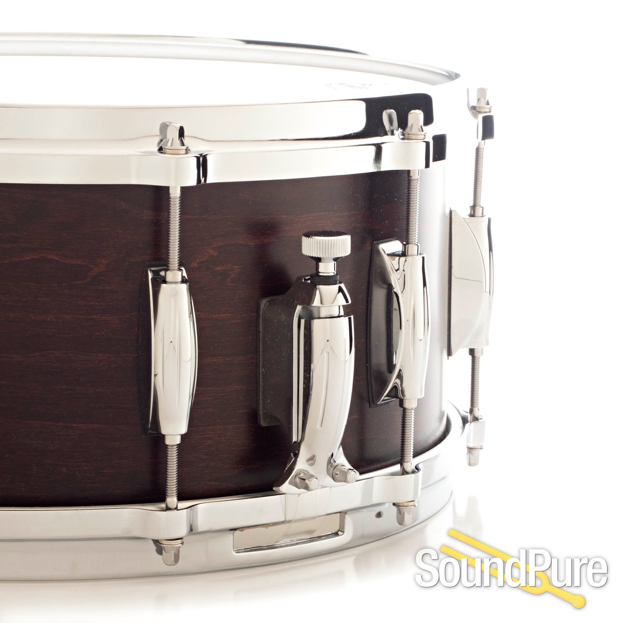 Gretsch 6.5x14 USA Custom Maple Snare Drum-Satin Dark Walnut