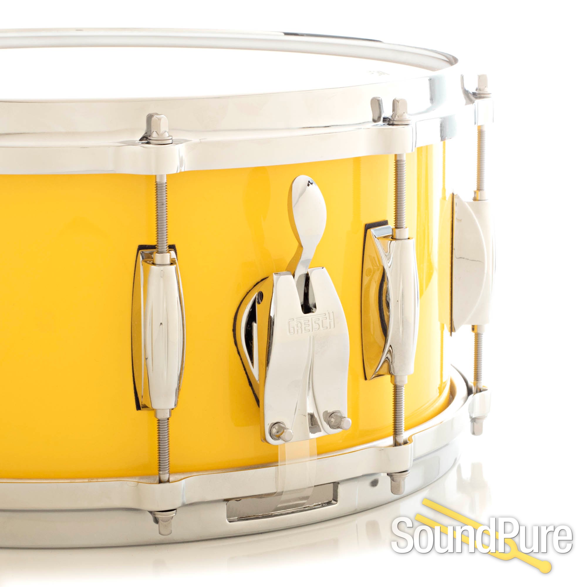 Gretsch 6.5x14 USA Custom Maple Snare Drum-Yellow Gloss