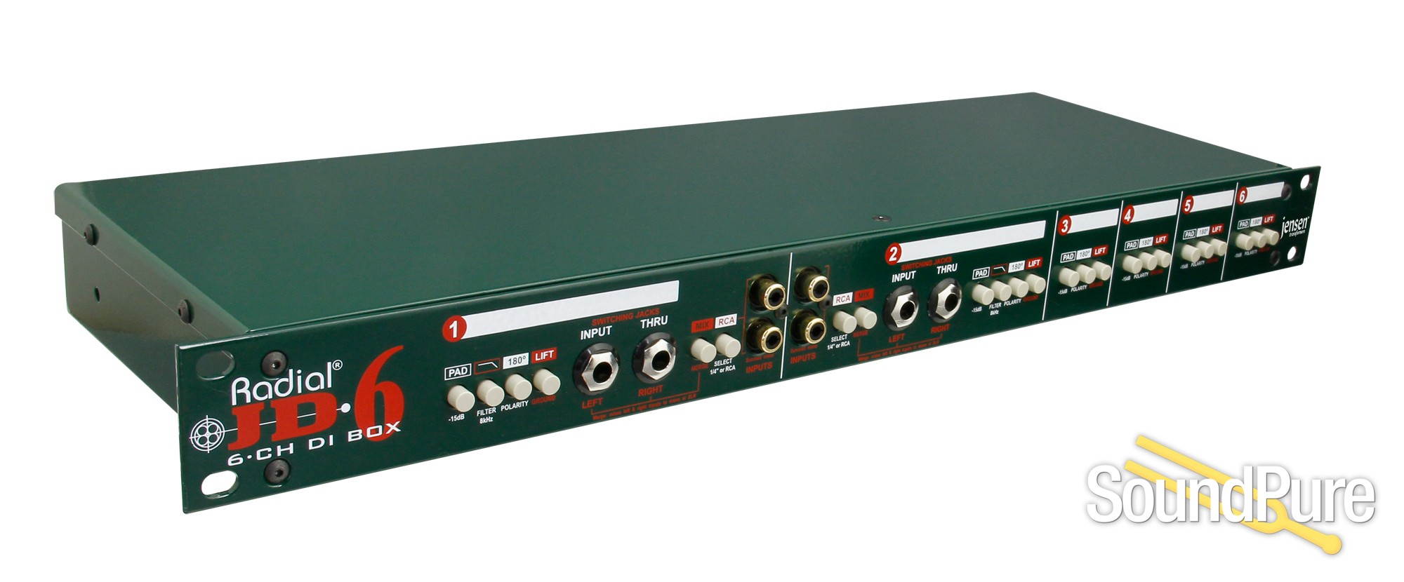 Radial Engineering JD6 6 Channel Rack Mount Direct Box