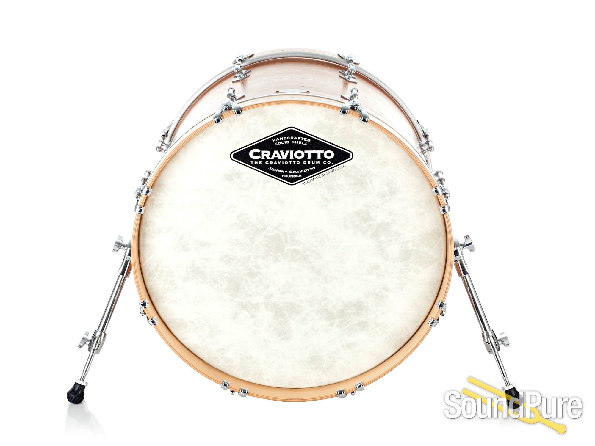 Craviotto 3pc Cherry Custom Shop Drum Set W/ Red Inlay