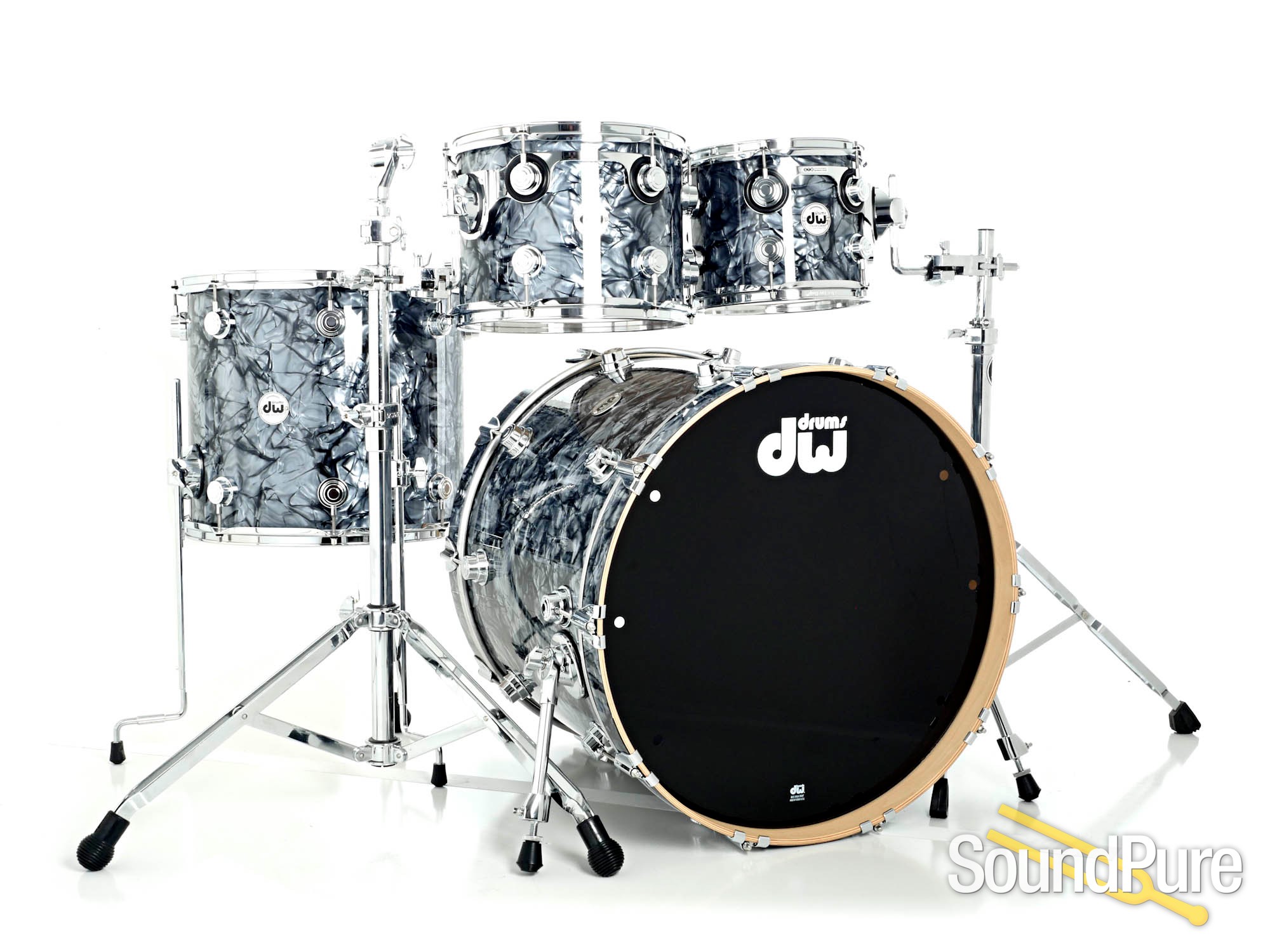 DW 4pc Collectors Series Maple Drum Set-Grey Marine Pearl