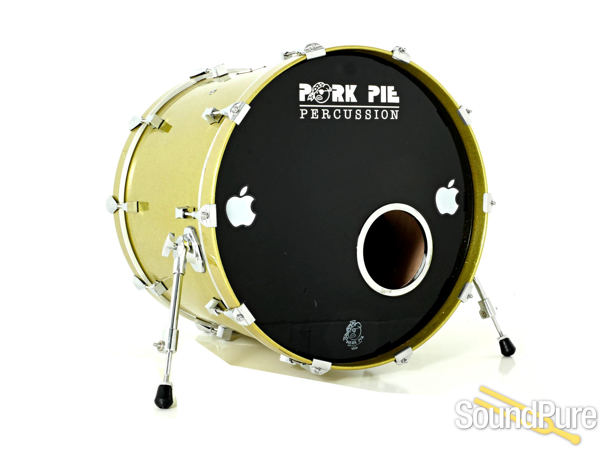 Pork Pie 5pc Maple Custom Drum Set Chartreuse Sparkle