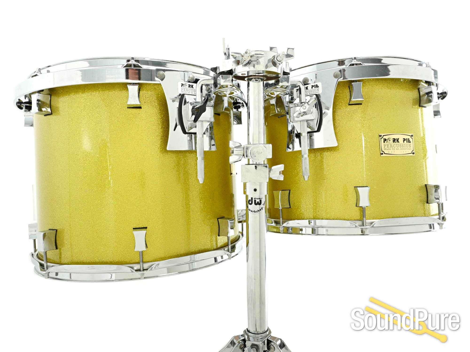 Pork Pie 5pc Maple Custom Drum Set Chartreuse Sparkle