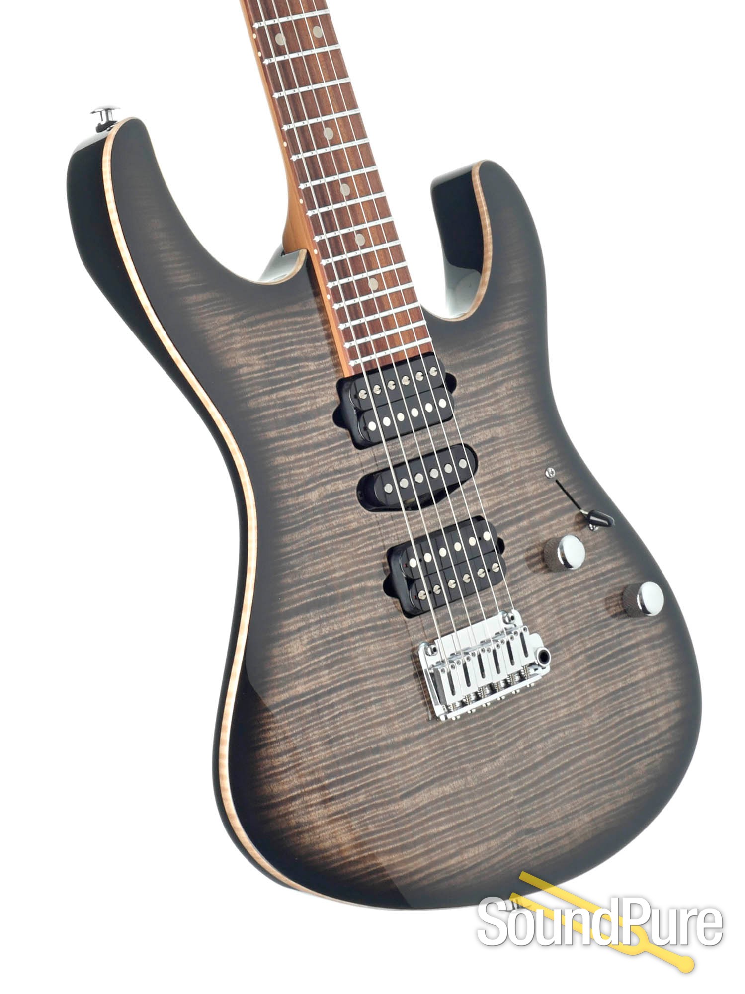 Suhr Modern Plus Trans Charcoal Burst Electric Guitar #68916