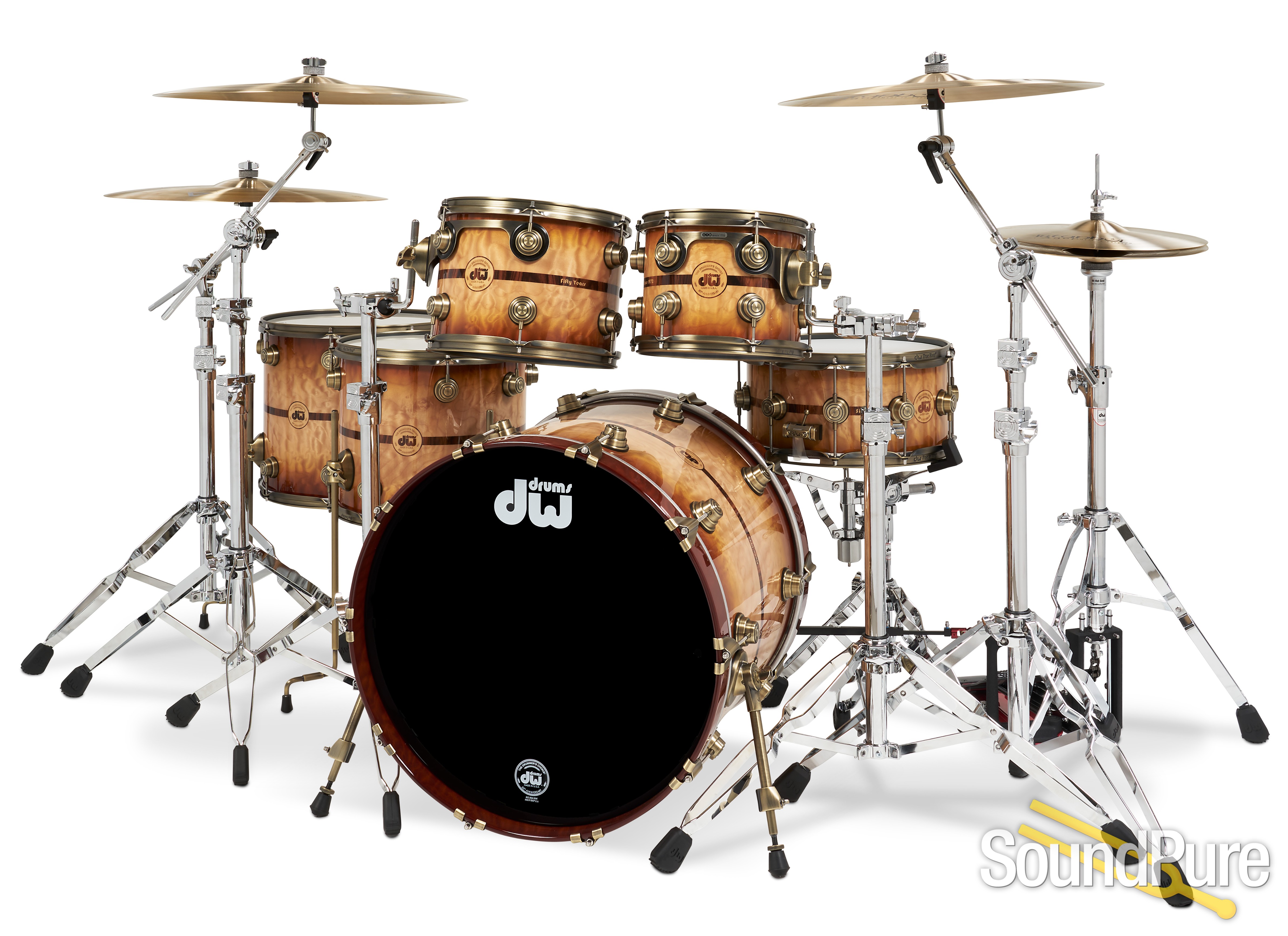 DW 6pc Collectors Exotic 50th Anniversary Exotic Drum Set