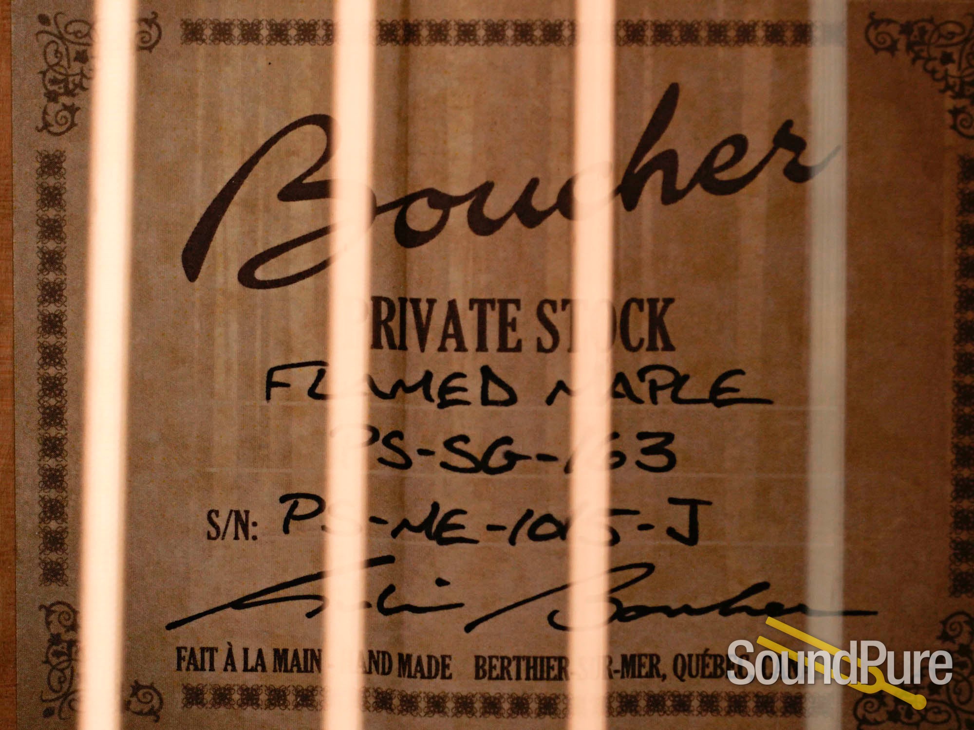 Boucher PS-SG-163 Maple Jumbo Acoustic Guitar #PS-ME-1015-J