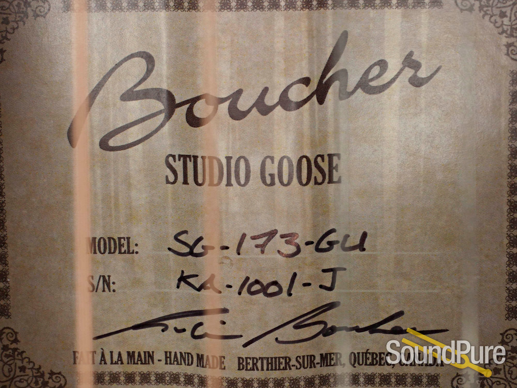 Boucher SG-173-GU Studio Goose Acoustic Guitar #KA-1001-J