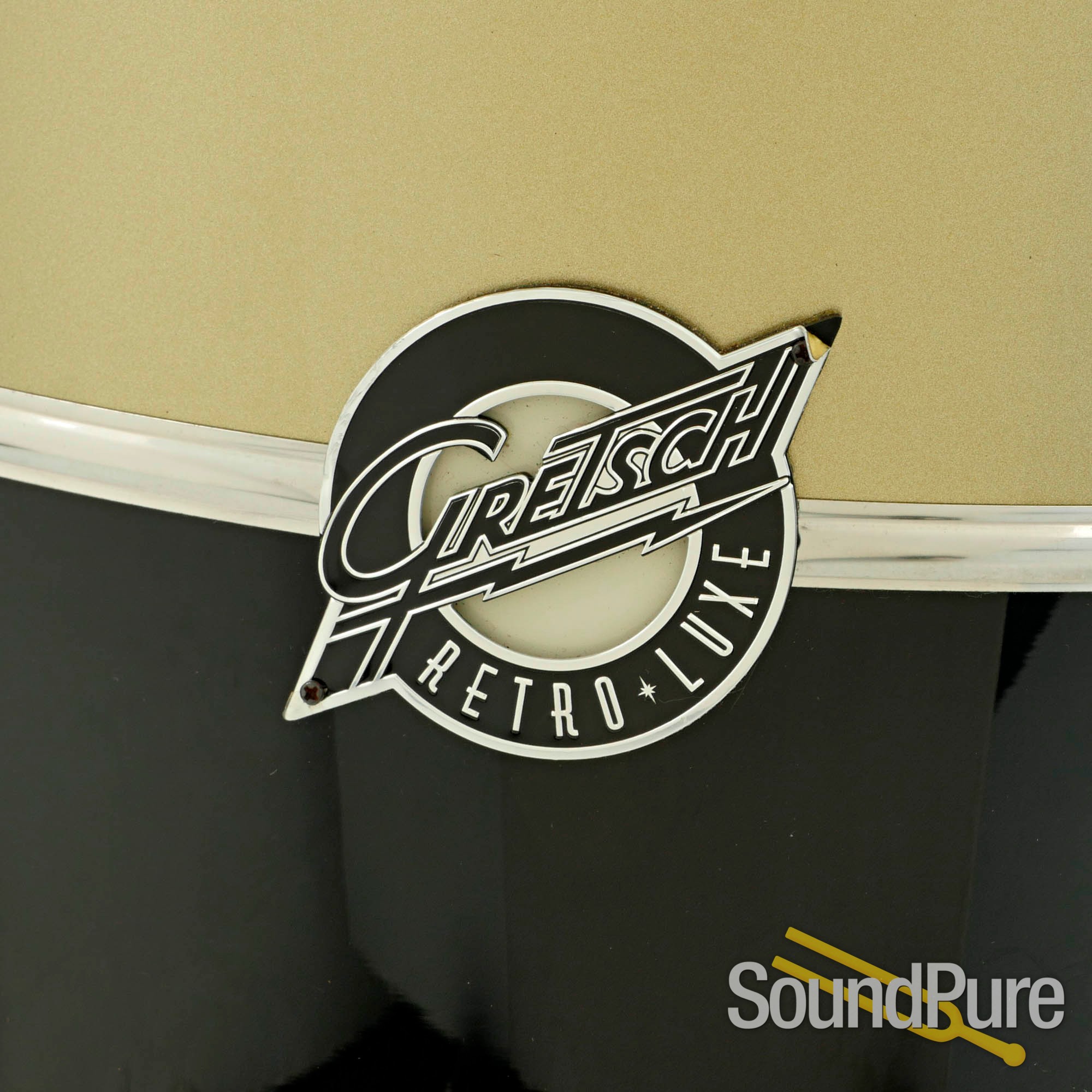 Gretsch 4pc Renown Retro Luxe Anniversary Drum Set Gold/BK