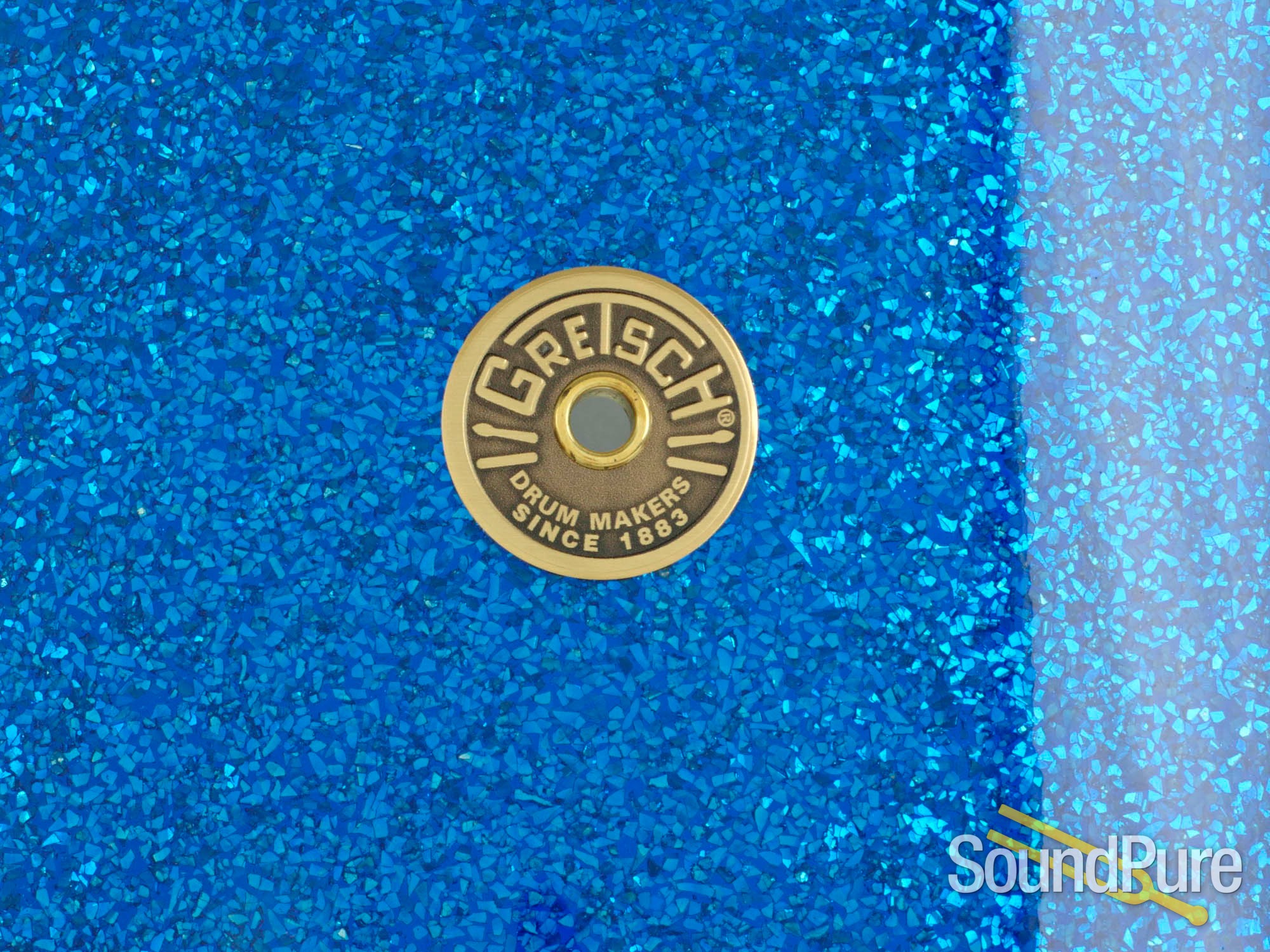 Gretsch 3pc USA Custom Drum Set- Blue Glass Glitter 20 WM