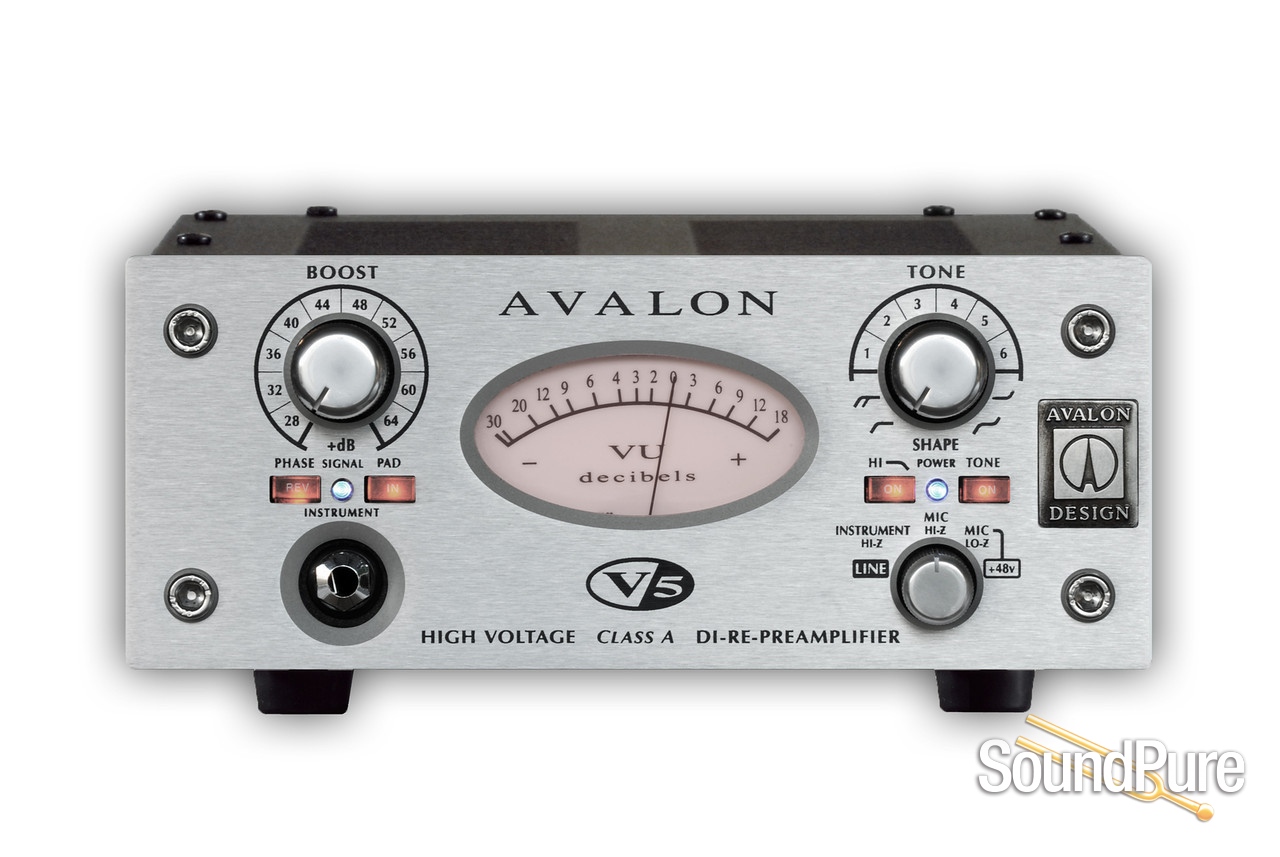 Avalon V5 DI-Re-Mic Preamplifier (Silver) | Soundpure.com