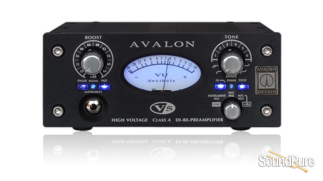 Avalon V5 DI-Re-Mic Preamplifier (Black) | Soundpure.com