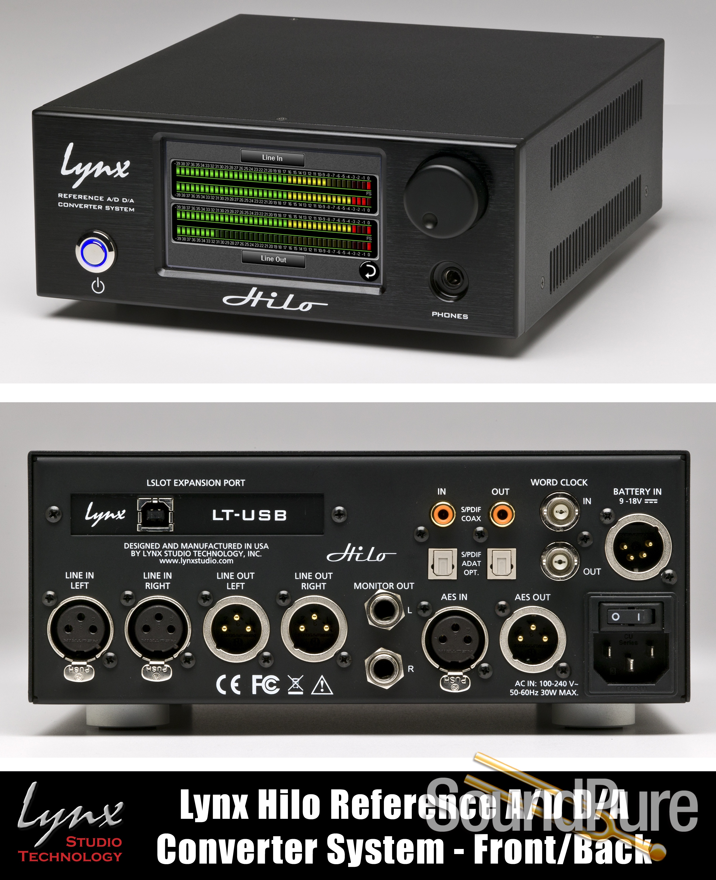 Lynx Hilo Reference A/D D/A USB System (Black Finish)