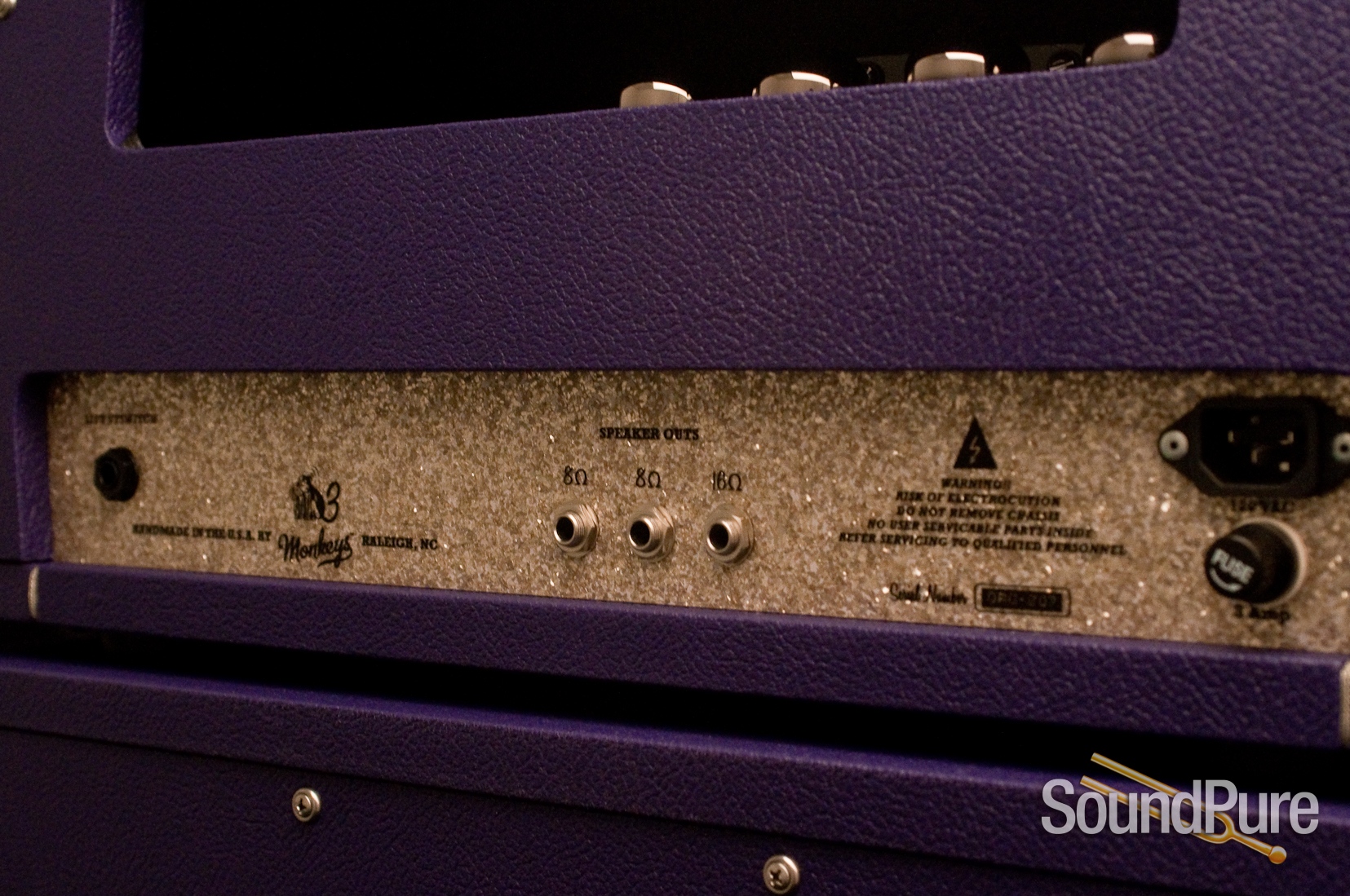 3 Monkeys Orangutan Purple Tolex Guitar Amplifier Head