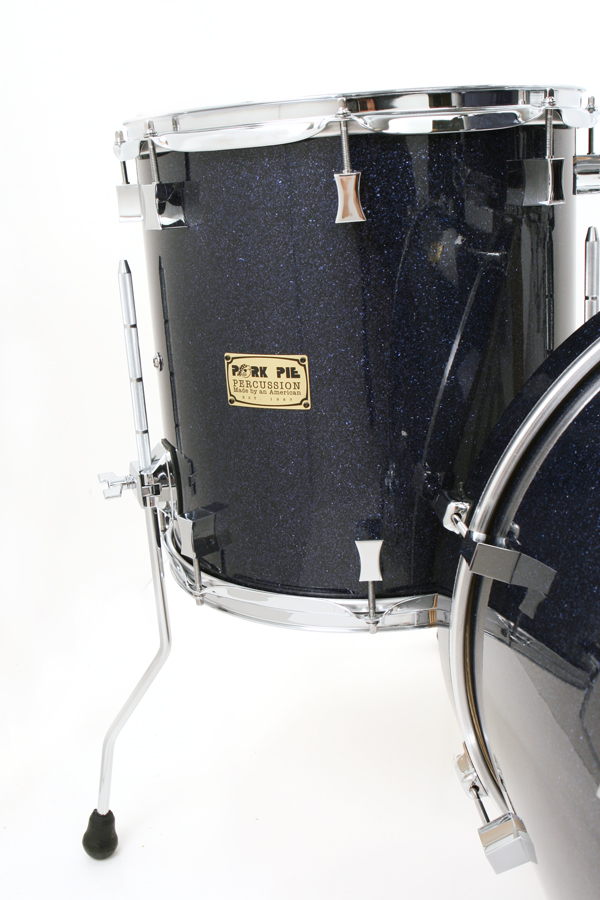 Pork Pie 4pc Indigo Blue Glass Glitter Maple Drum Set