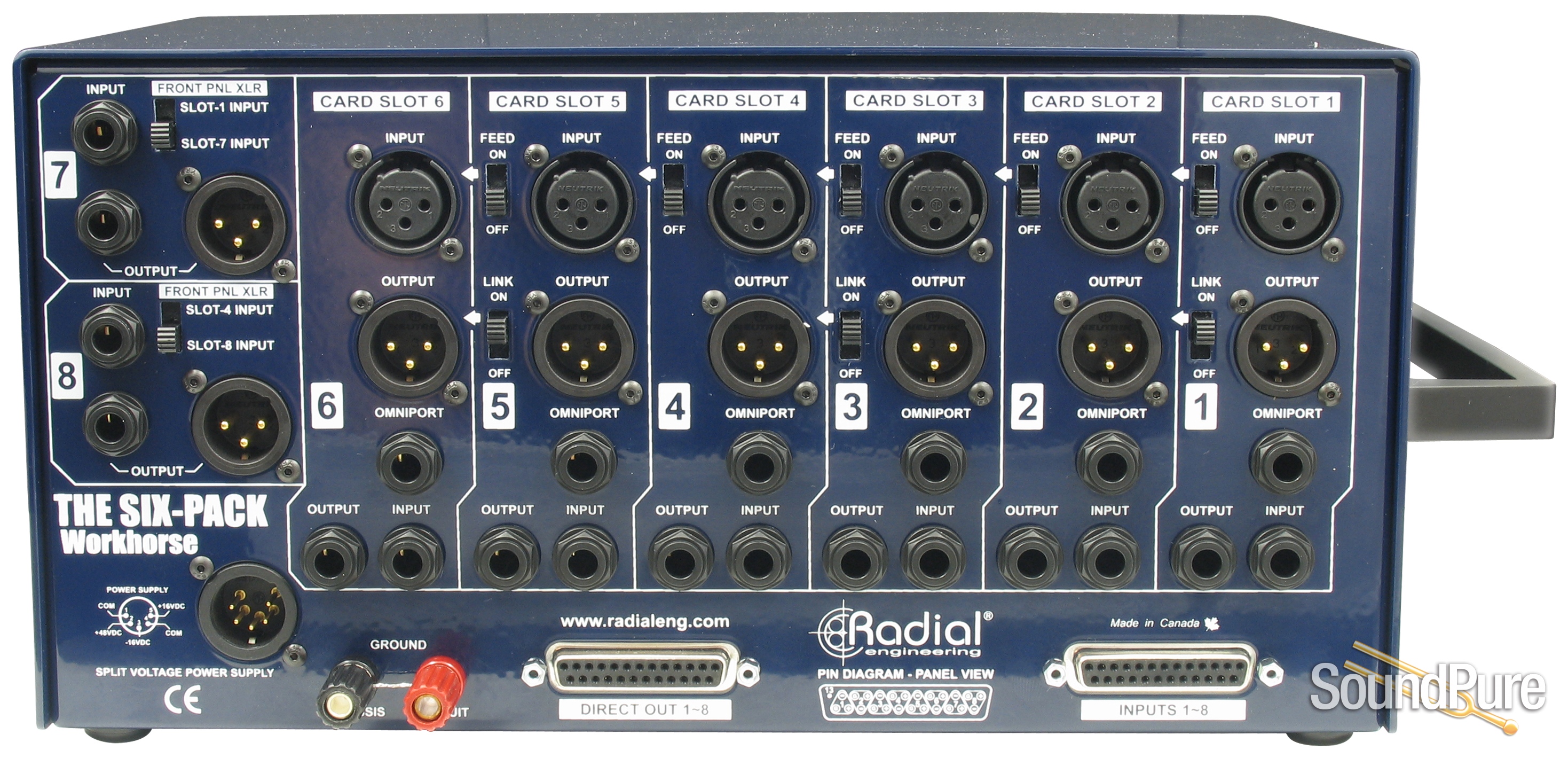 Radial Engineering SixPack - 6 Slot 500 Series Chassis