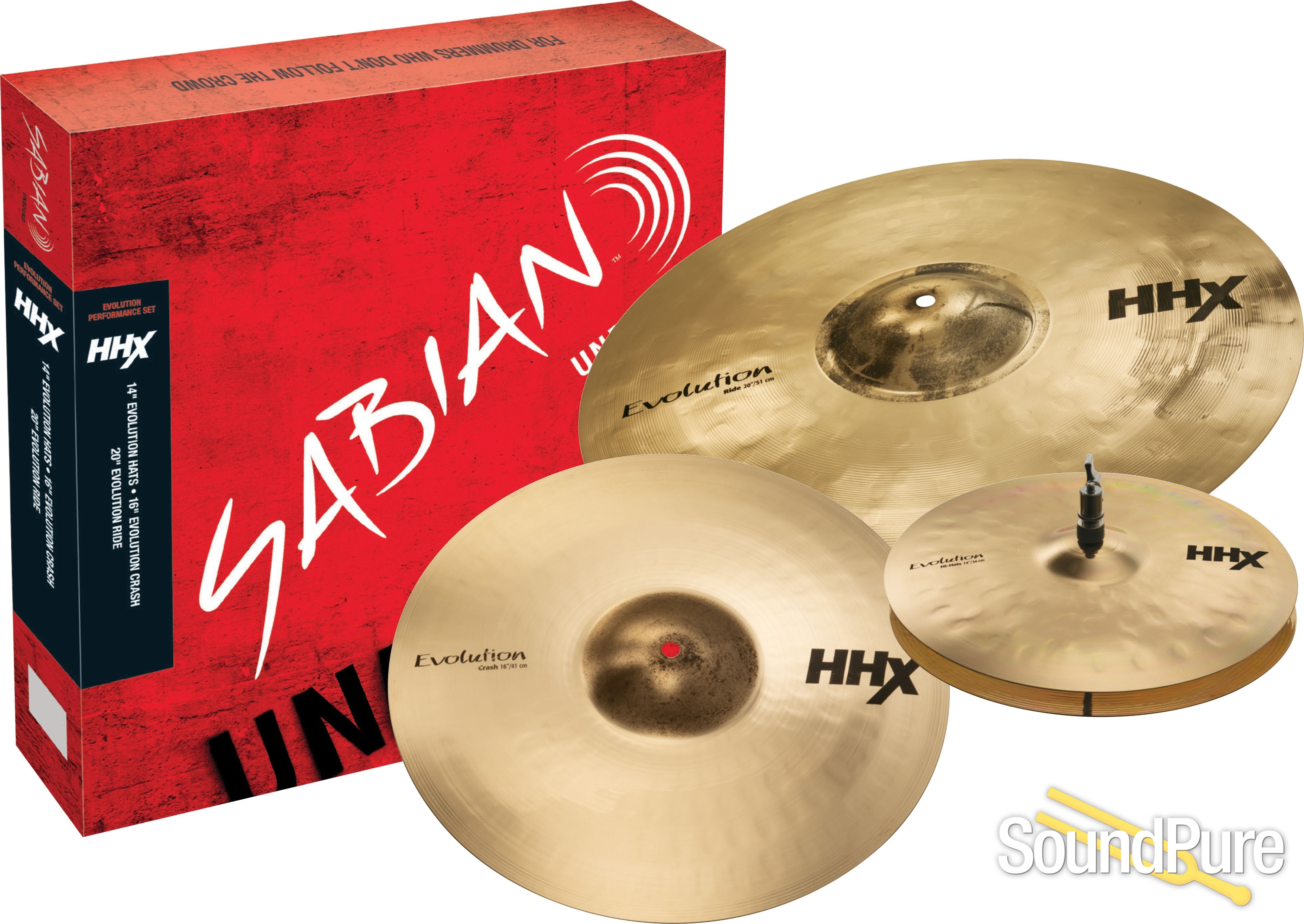 Sabian HHX Evolution Pack W Free HHX Evolution Ozone Crash
