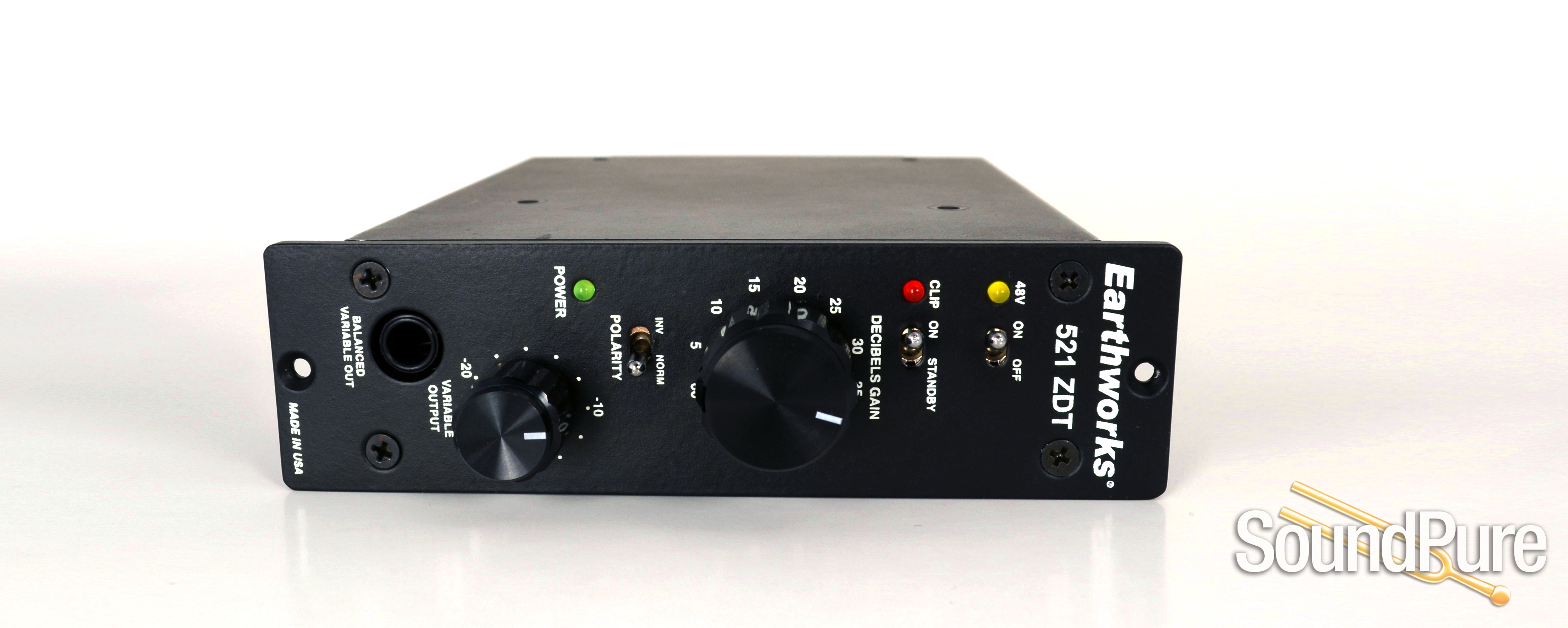 Earthworks 521 ZDT 500-Series Preamp | Soundpure.com
