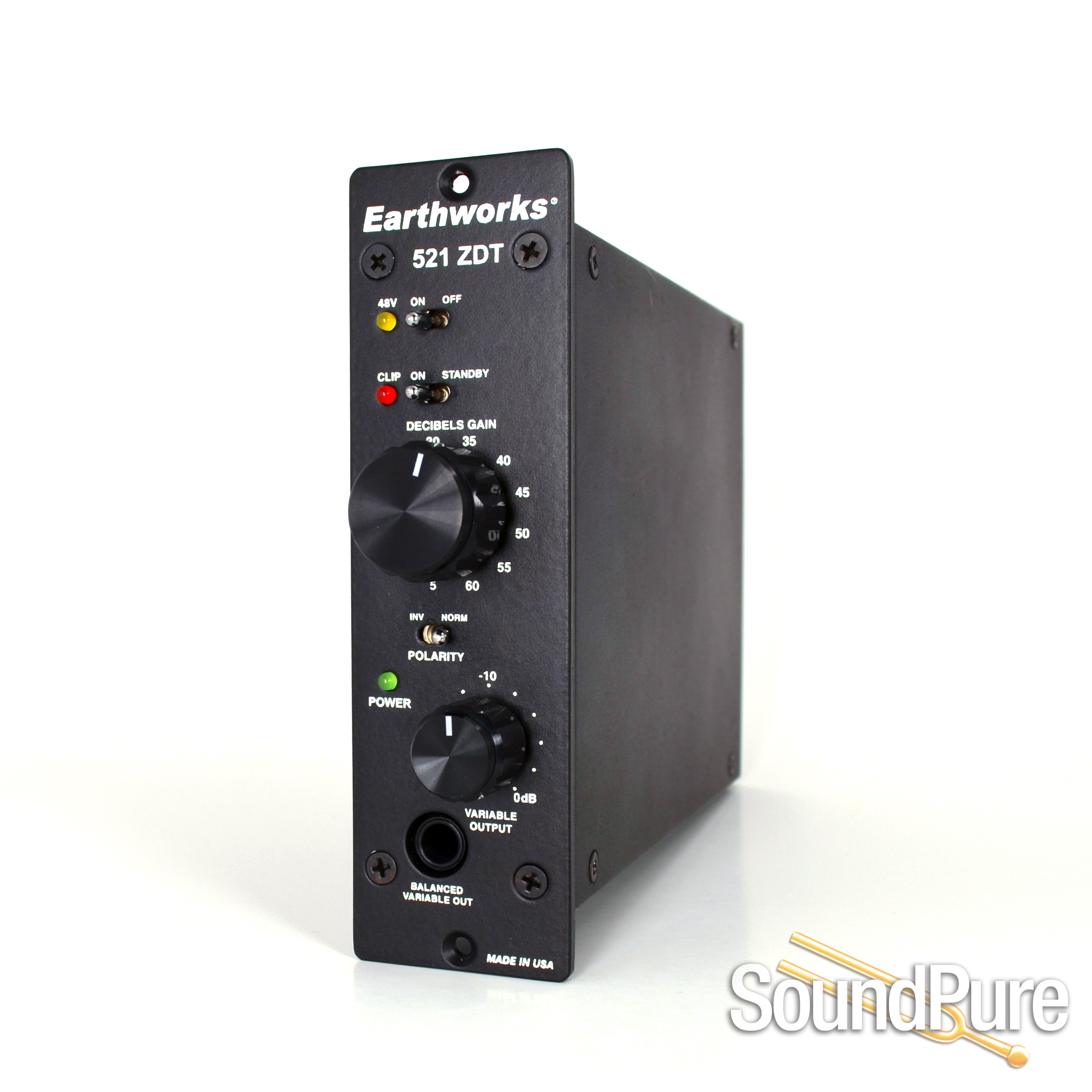 Earthworks 521 ZDT 500-Series Preamp | Soundpure.com