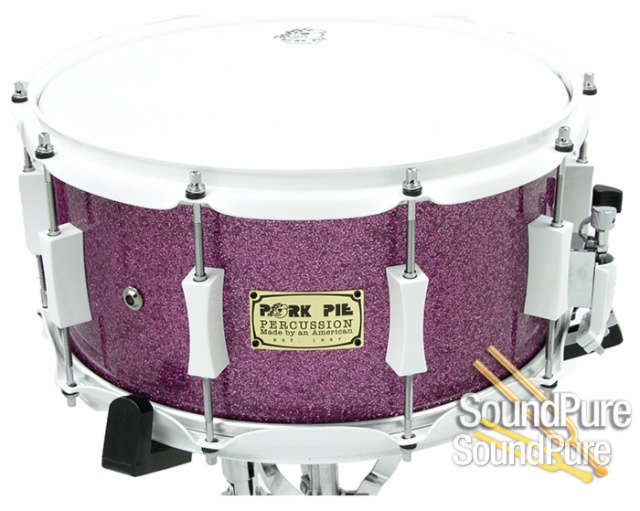 Pork Pie 4pc Purple Glass Glitterwhite Hardware Drum Set