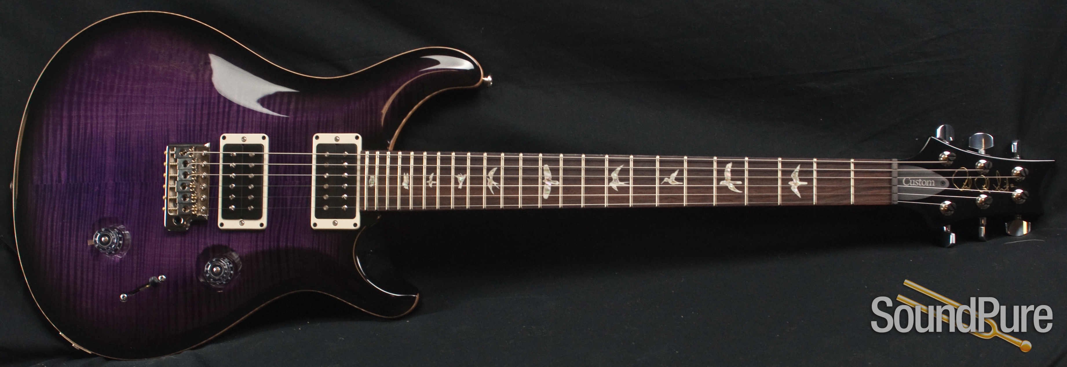 PRS Custom 24 10 Top Purple Smoke Burst Electric Guitar 5594